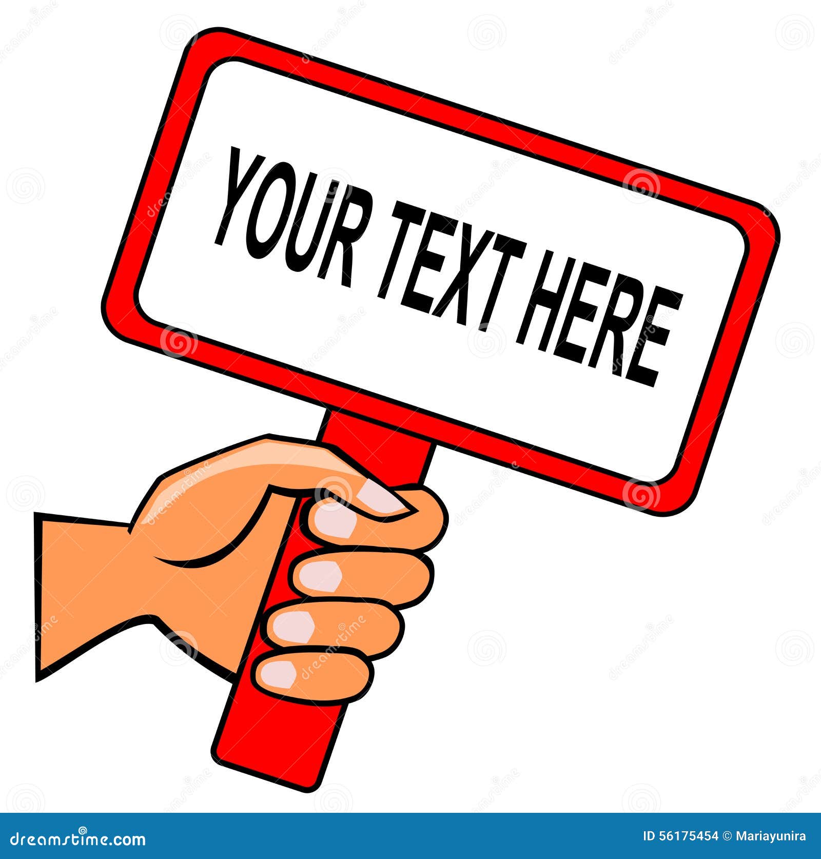 Board sign in hand stock illustration. Illustration of sign - 56175454