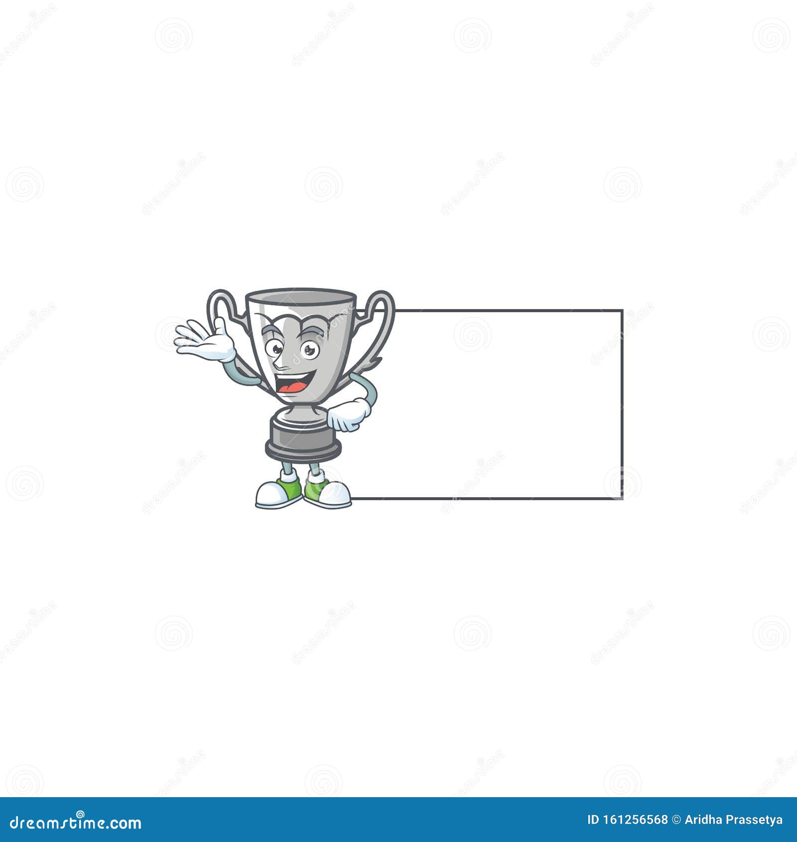 With Board Silver Trophy for the Second Winner Stock Vector ...