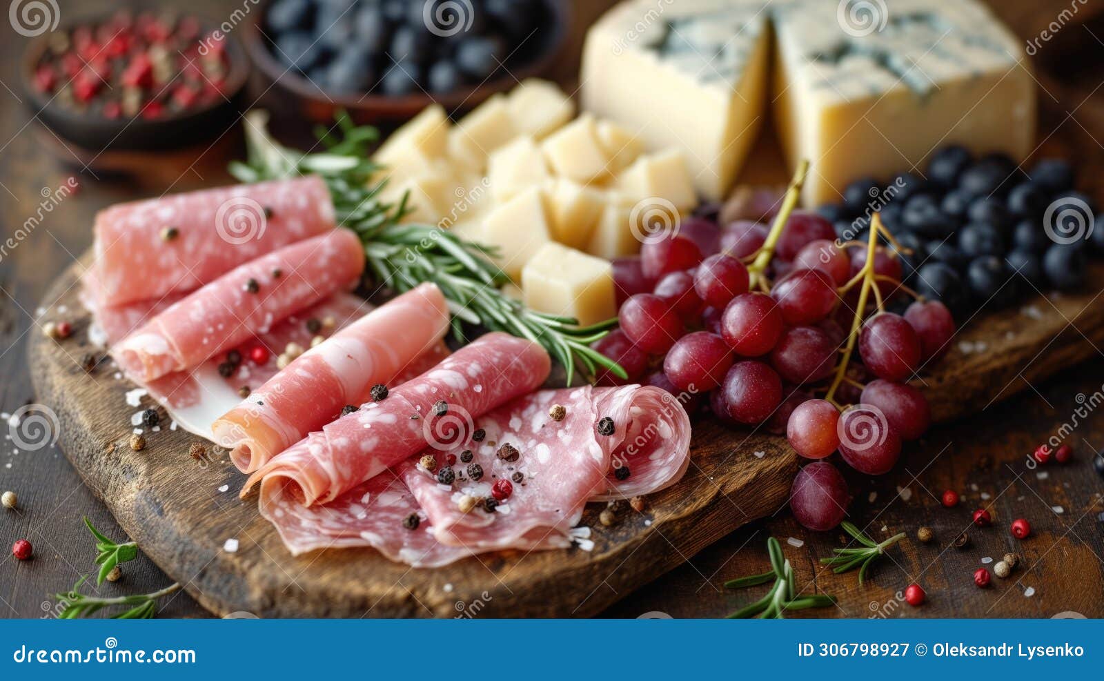 Board with Sliced Cheese and Jamon Stock Illustration - Illustration of ...