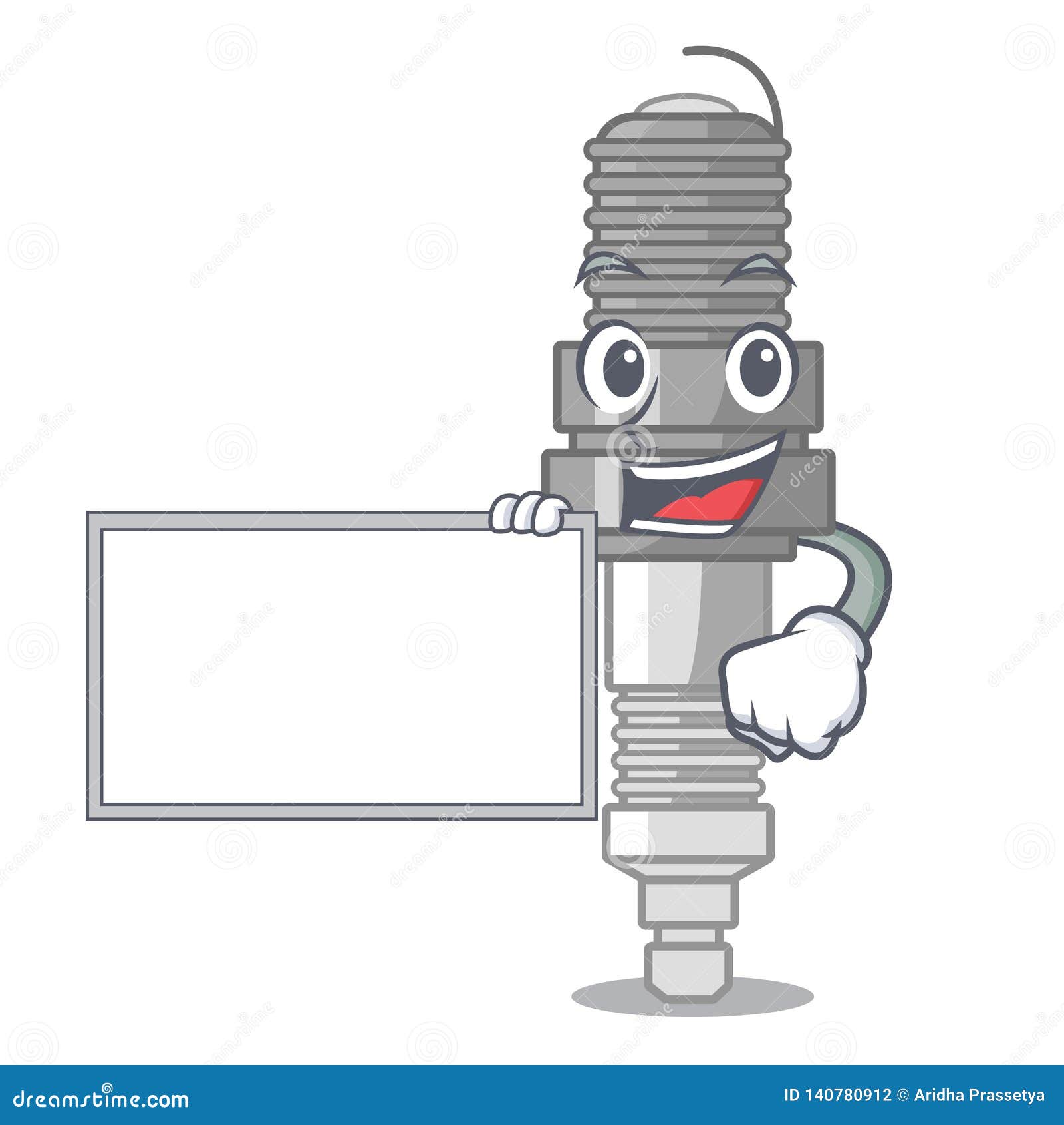 With Board Spark Plug in the Character Shape Stock Vector ...