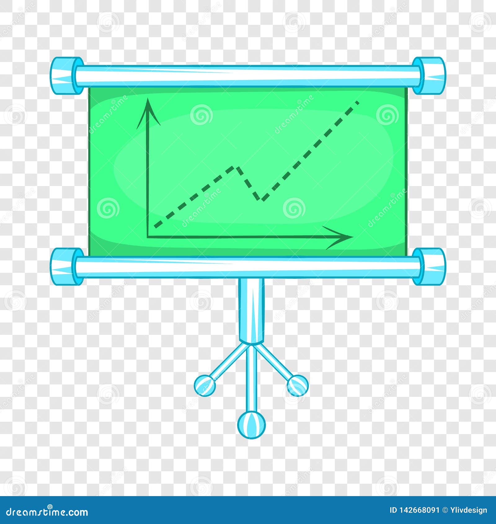 Board with Statistics Icon, Cartoon Style Stock Vector - Illustration ...
