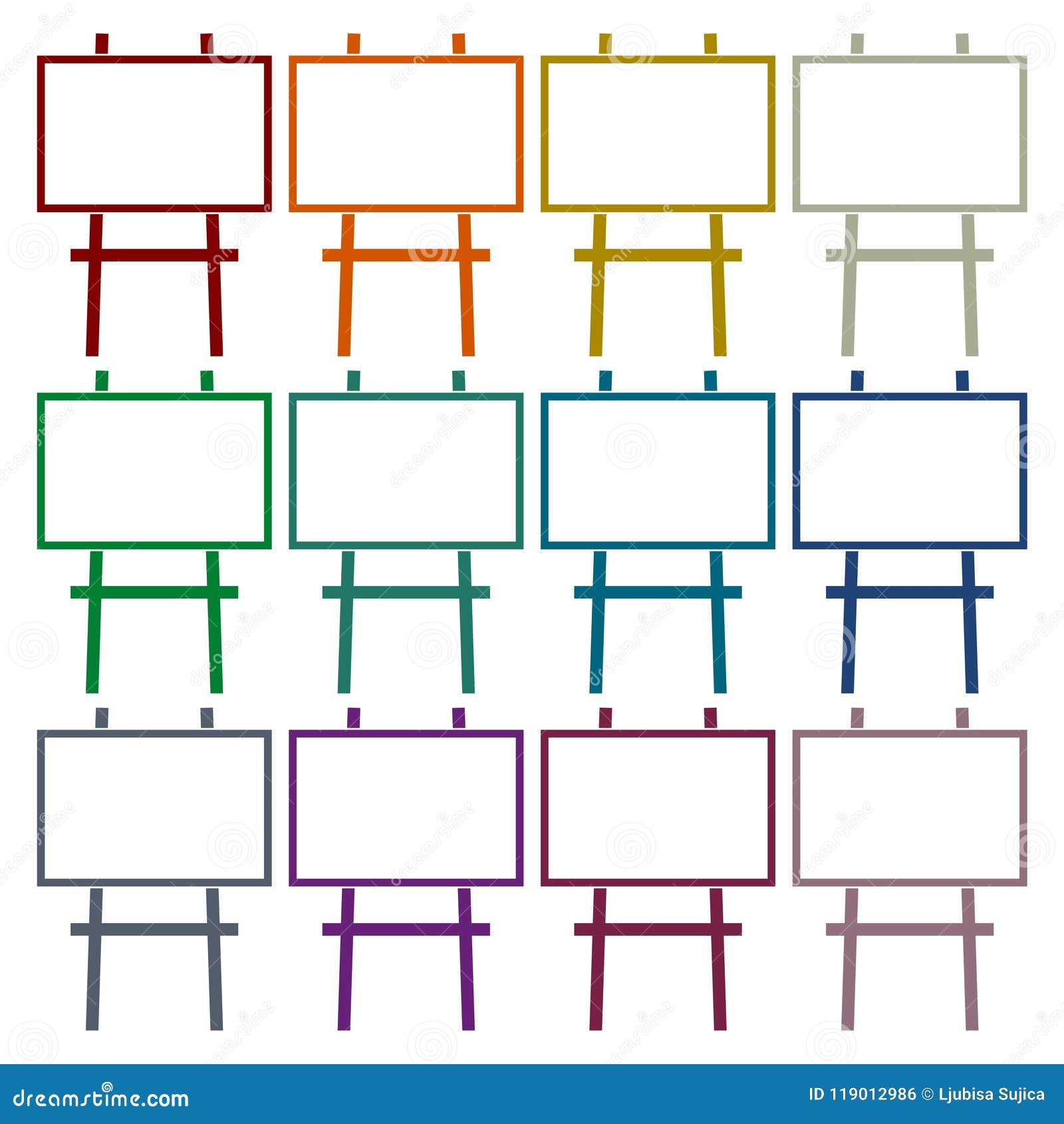 Board sticker set stock vector. Illustration of billboard - 119012986