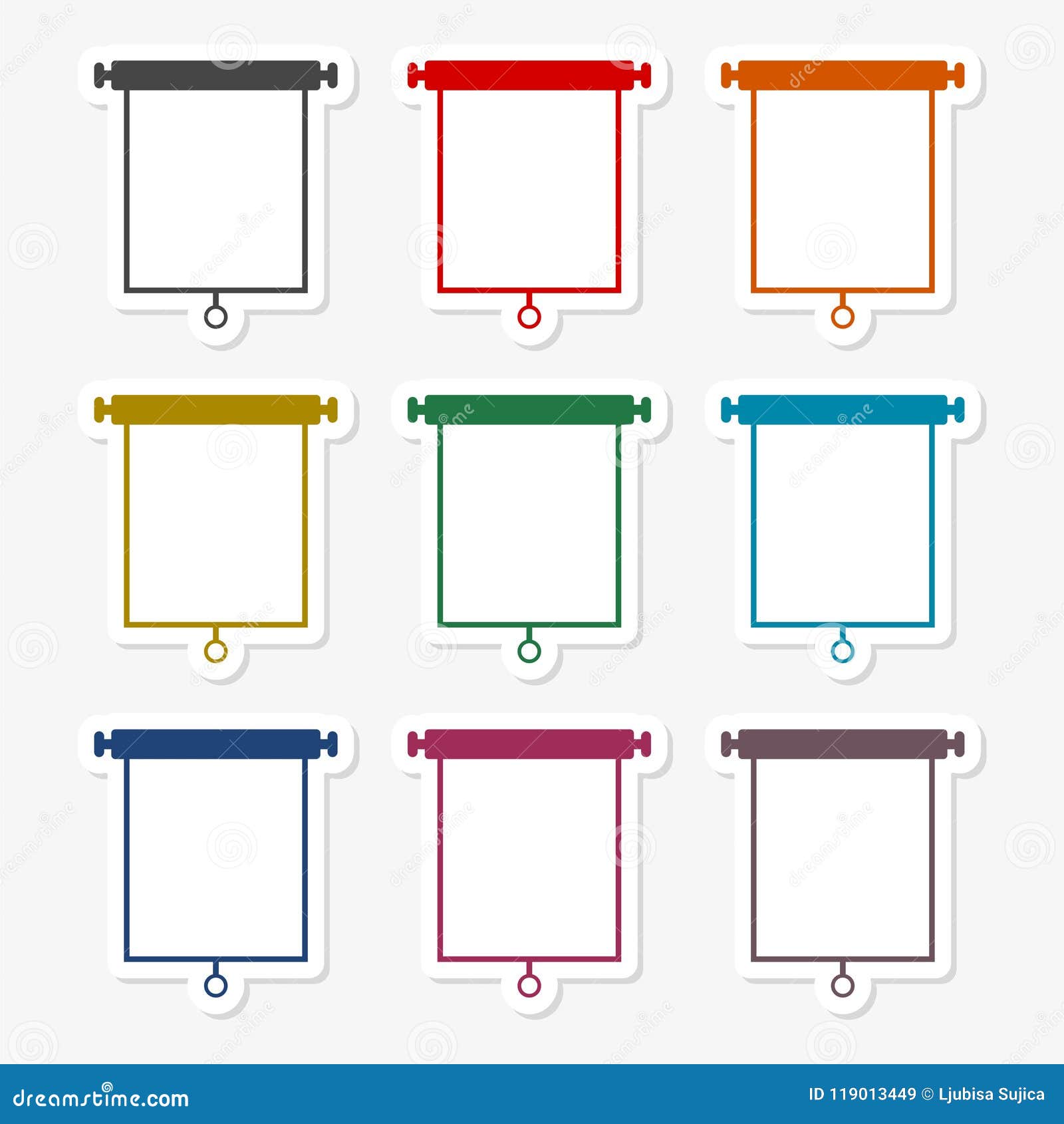 Board sticker set stock vector. Illustration of diagram - 119013449