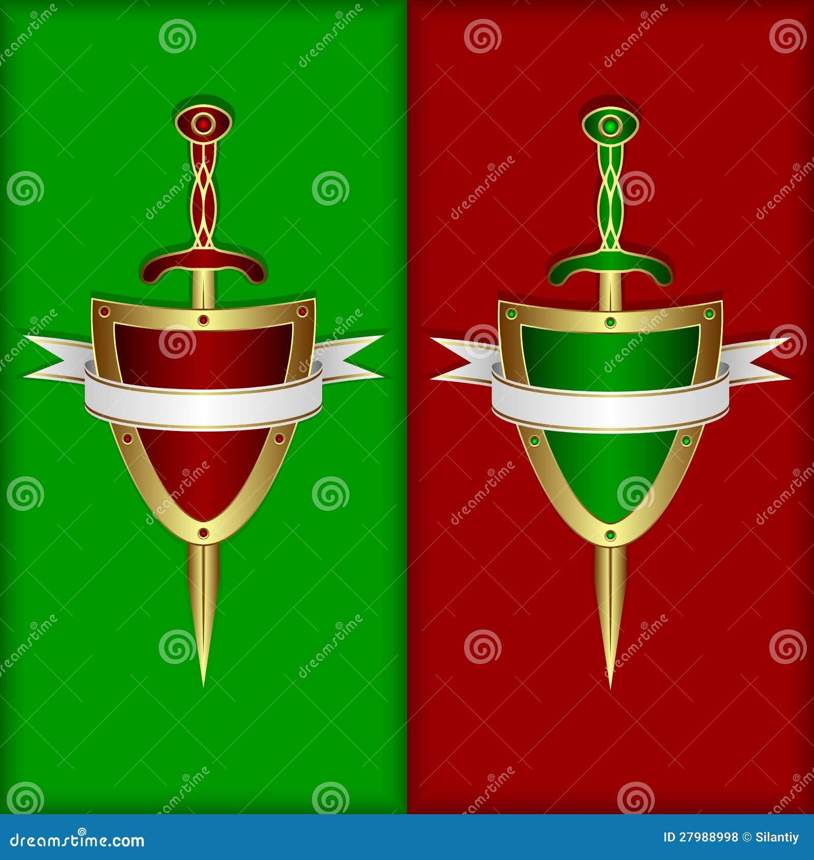 Board, sword and banner stock vector. Illustration of armor - 27988998