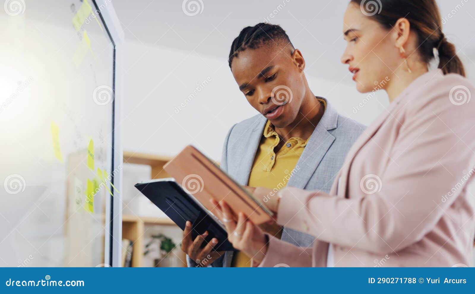 Board, Tablet and Business Team Collaboration, Communication and ...