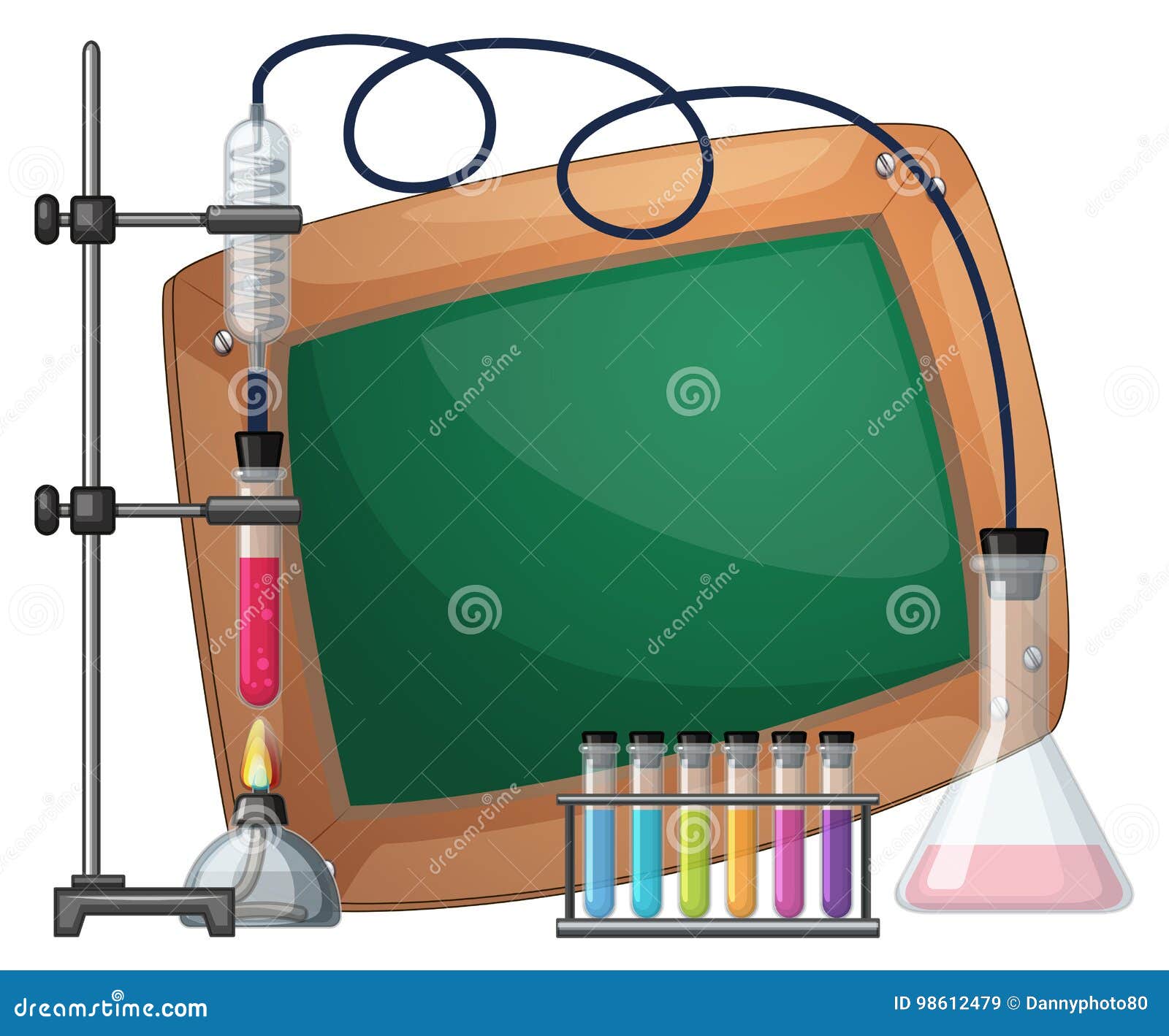 Board Template with Science Equipments Stock Vector - Illustration of ...