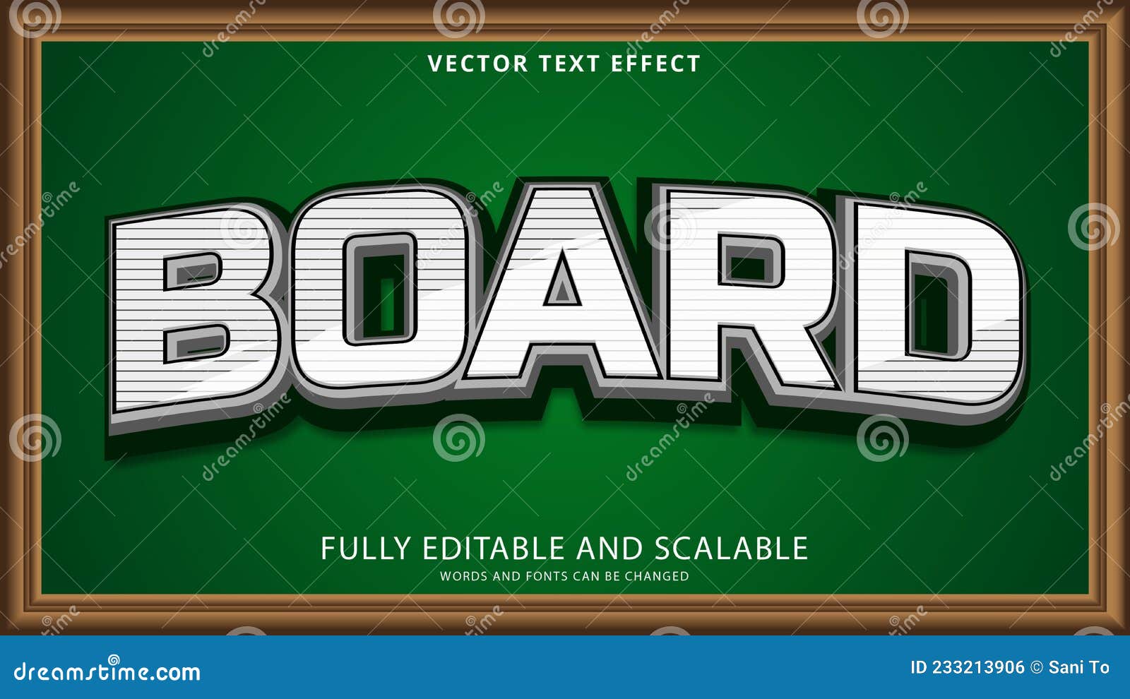 Board Text Effect Editable Eps File Stock Vector - Illustration of ...