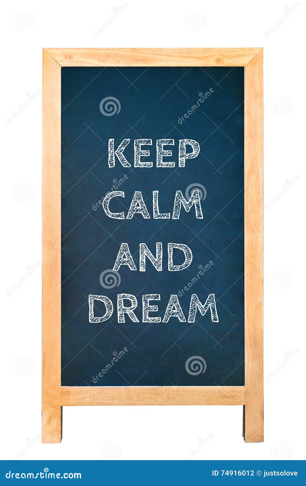 Board with the Text Keep Calm and Dream Stock Photo - Image of poster ...