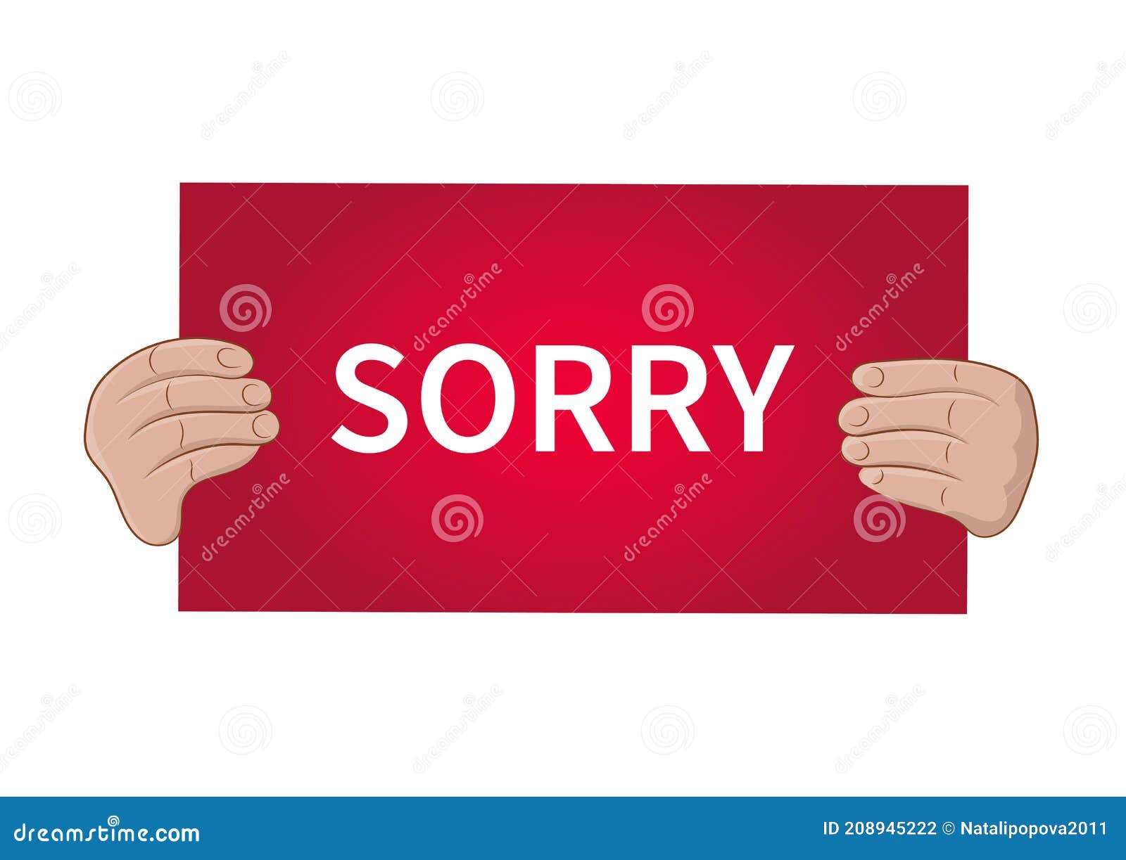 Board with the Text Sorry. Vector Illustration Stock Vector ...