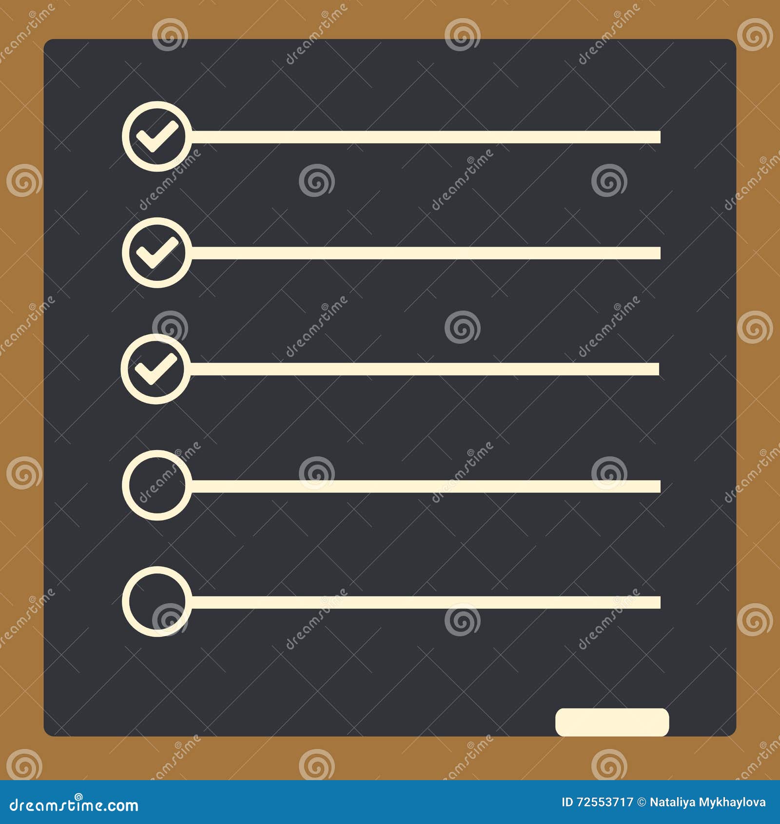 Board with To Do List. Lines with Check Boxes Stock Vector ...