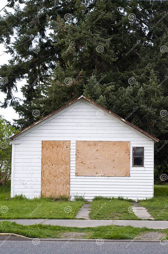 Boarded-up house stock image. Image of security, plywood - 4990063