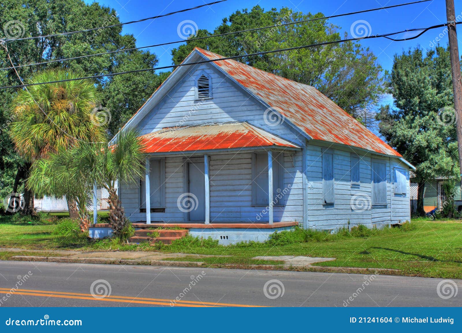 Boarded-Up Residential Home Stock Photo - Image of rundown ...