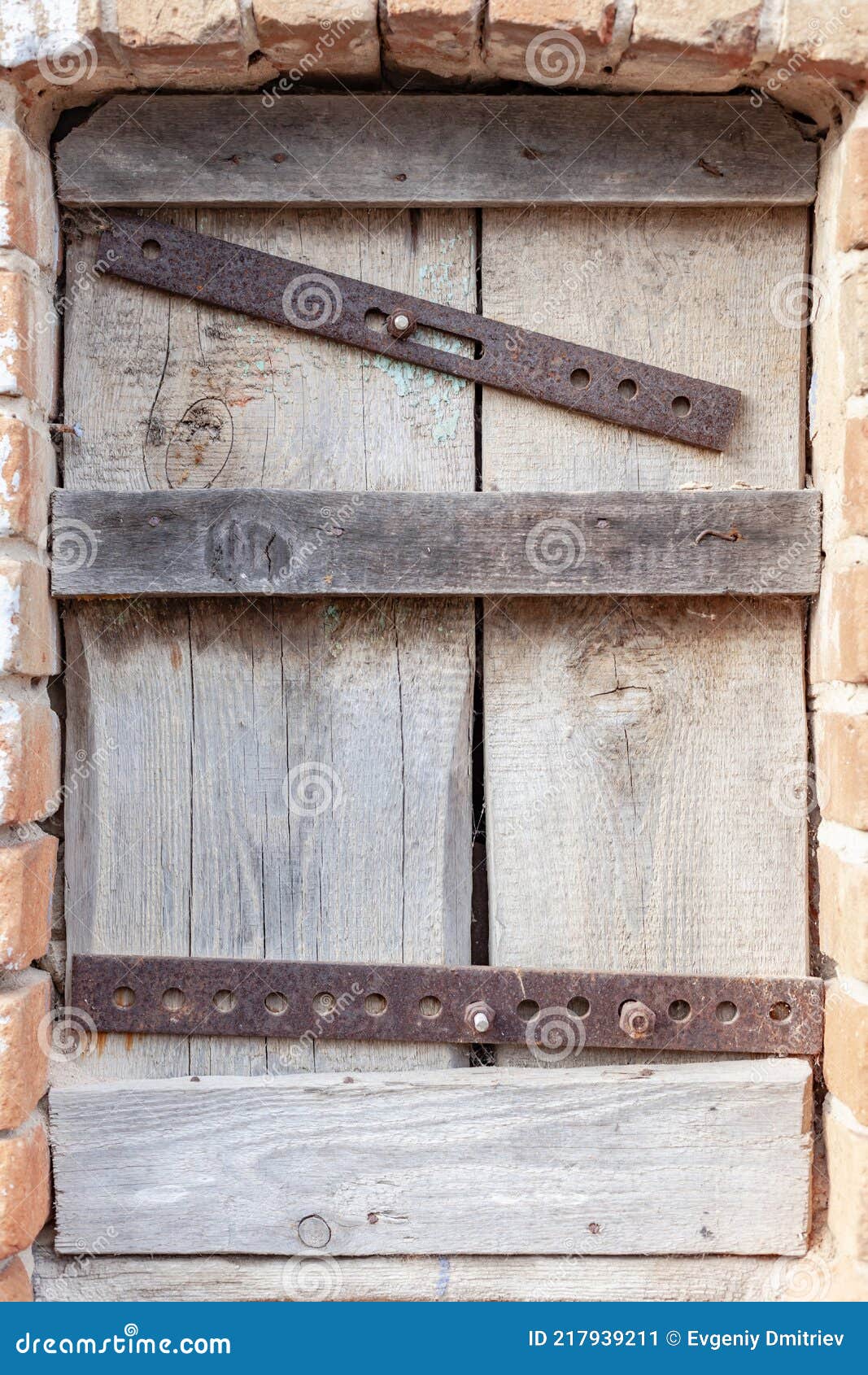 Boarded-up Window Close Up, Place Under the Text Stock Image - Image of ...