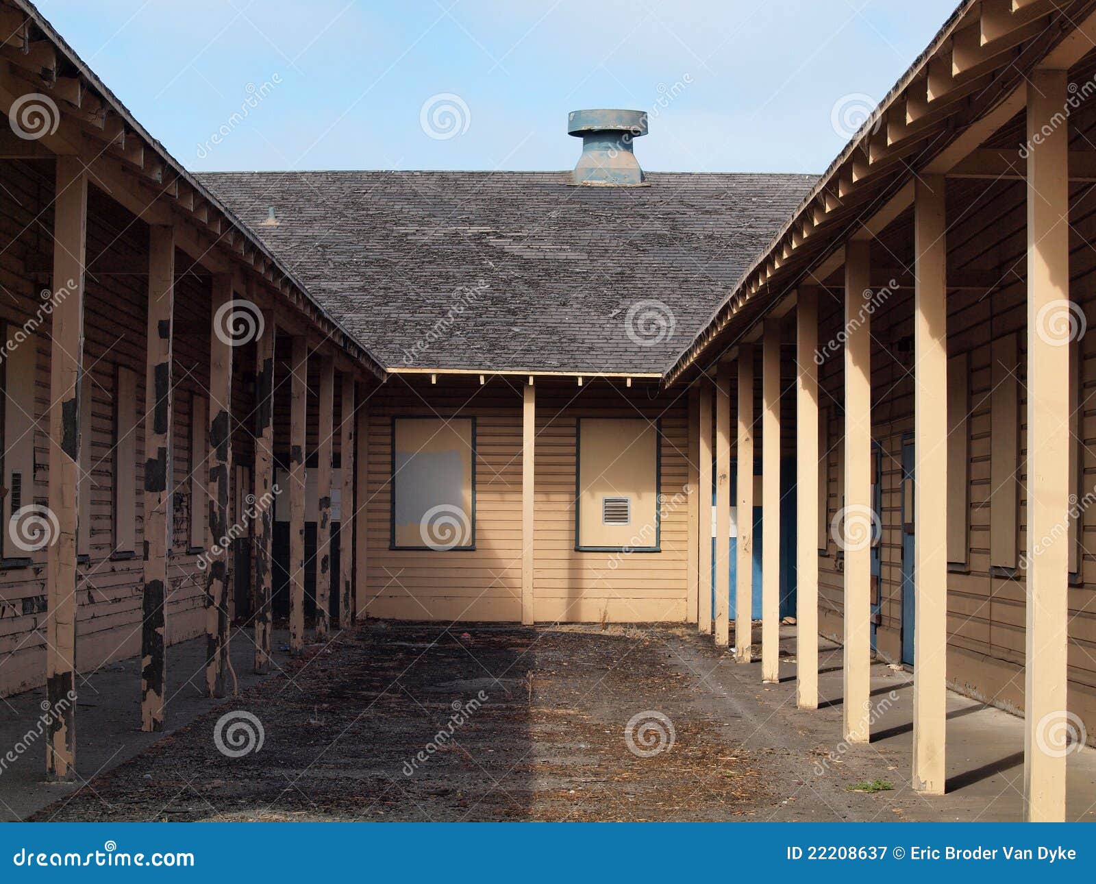 Boarded-up yellow building stock image. Image of house - 22208637