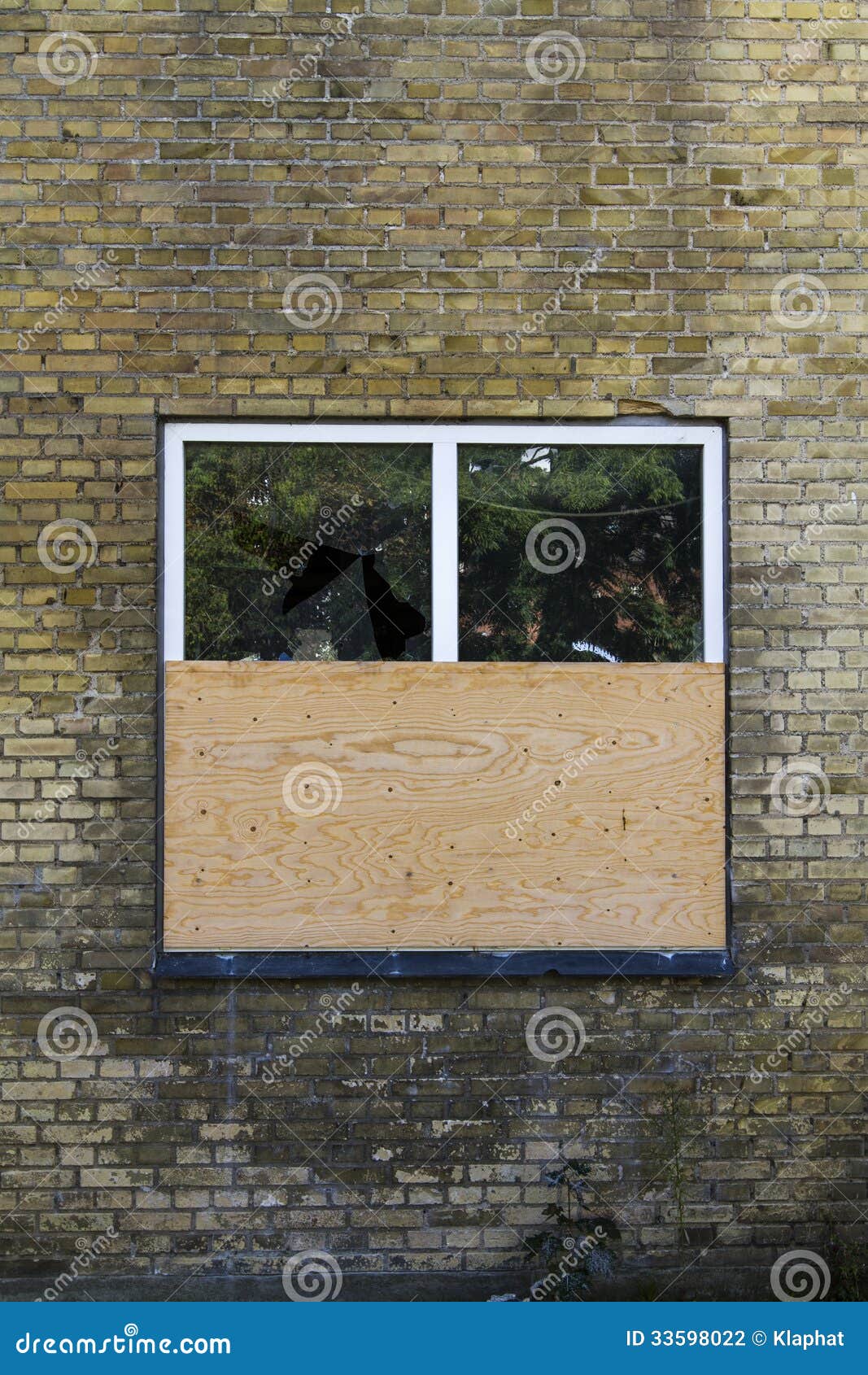 Boarded Up Window. Facade Of A Wooden Abandoned Residential Building ...