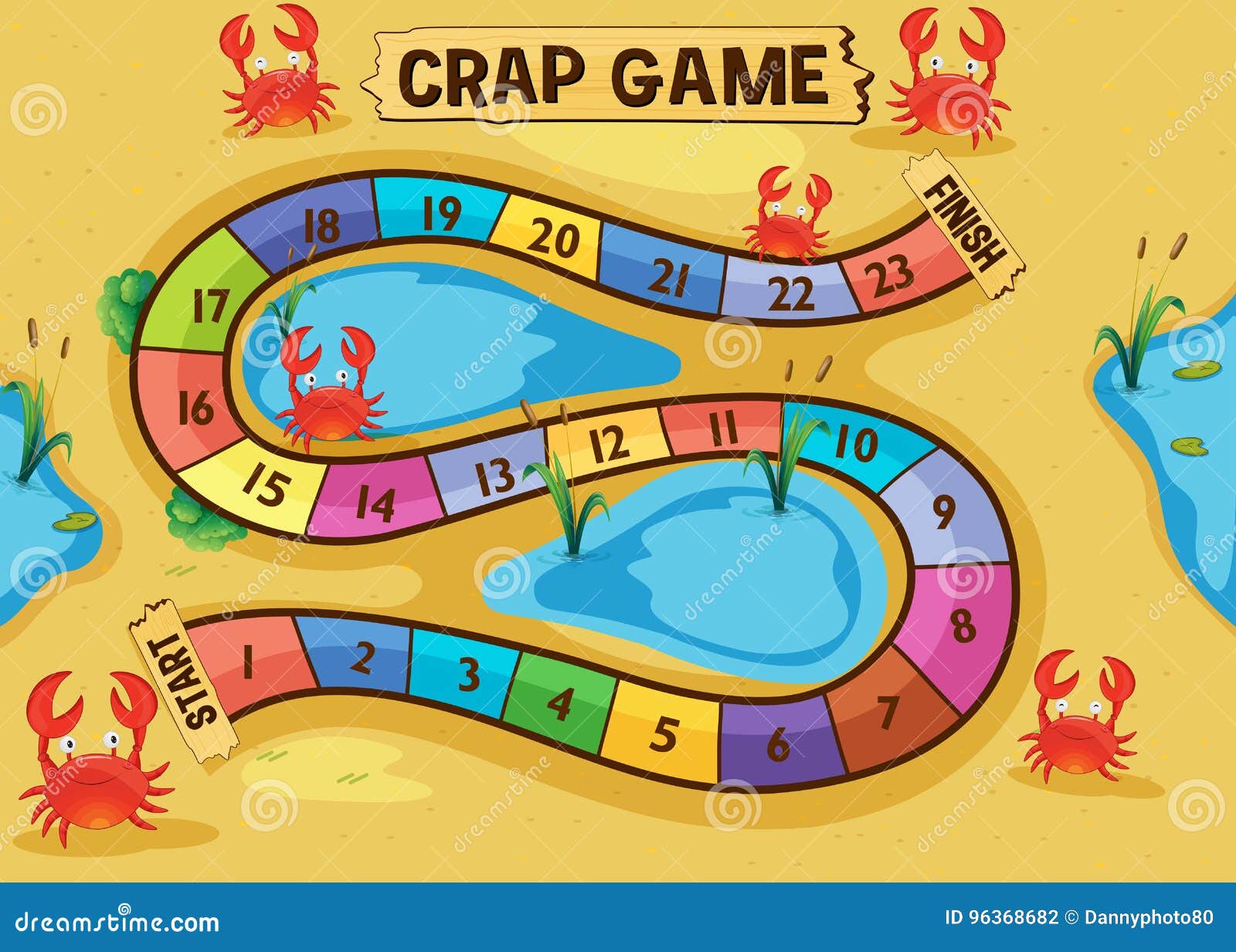 Tuck Board Game Layout Clipart