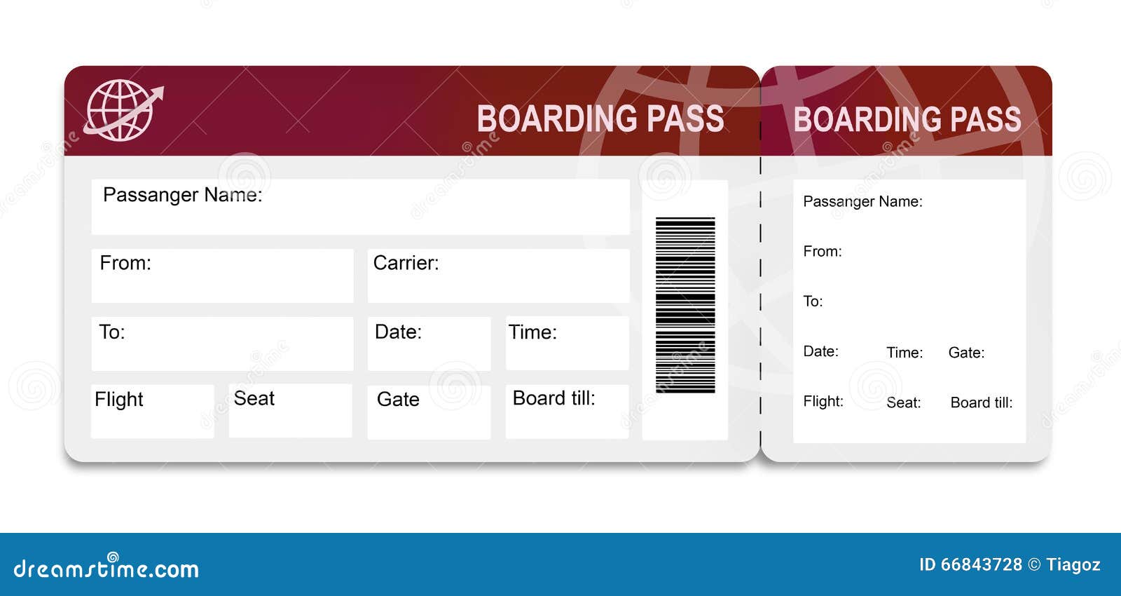 Boarding Pass Blank Template Stock Photos - Free & Royalty-Free Stock ...