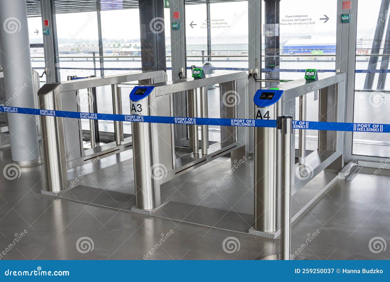 Boarding Pass Checking Machine the Port of Helsinki. Helsinki, Finland ...