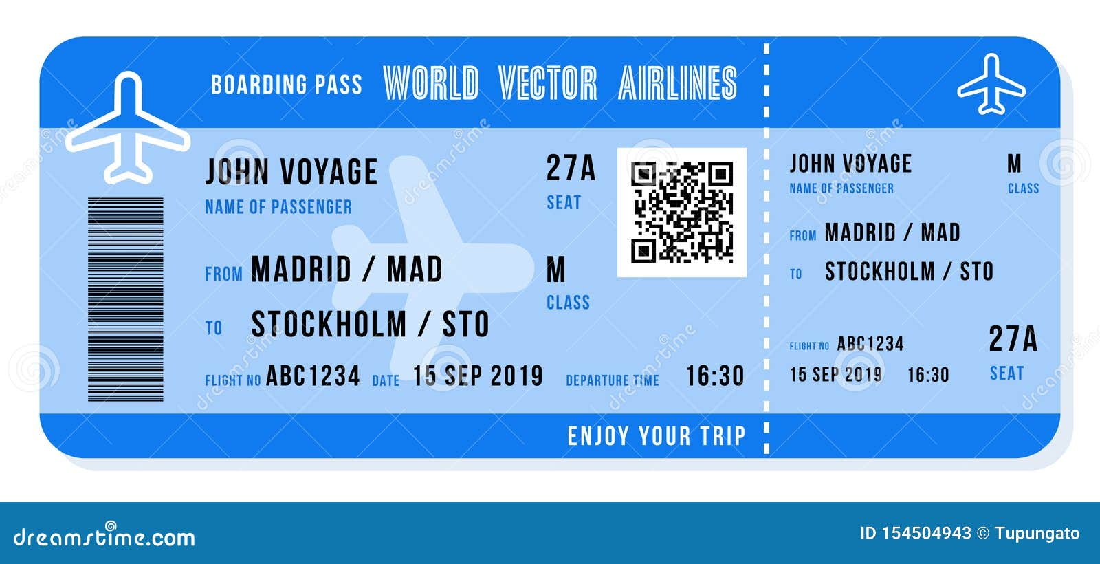 Boarding pass vector stock vector. Illustration of airlines - 154504943 Boarding pass vector stock vector. Illustration of airlines - 154504943