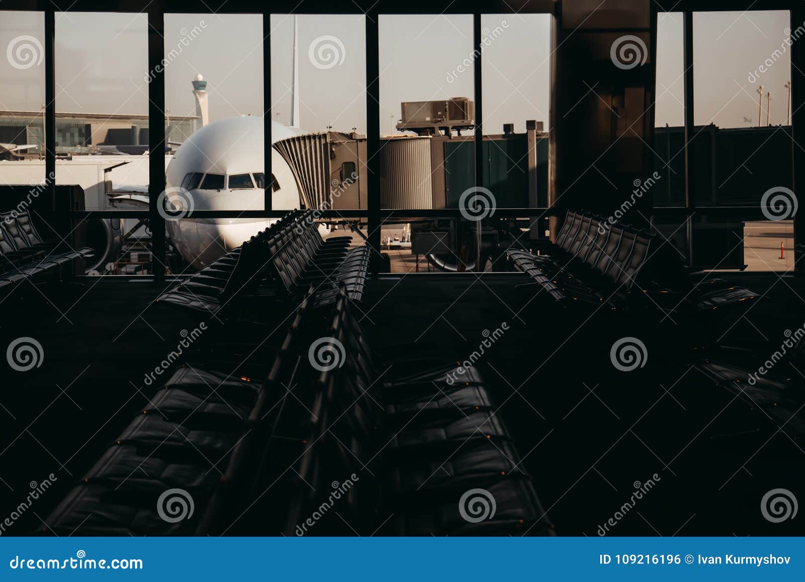 Boarding in Plane. View from Terminal Inside Stock Photo - Image of ...
