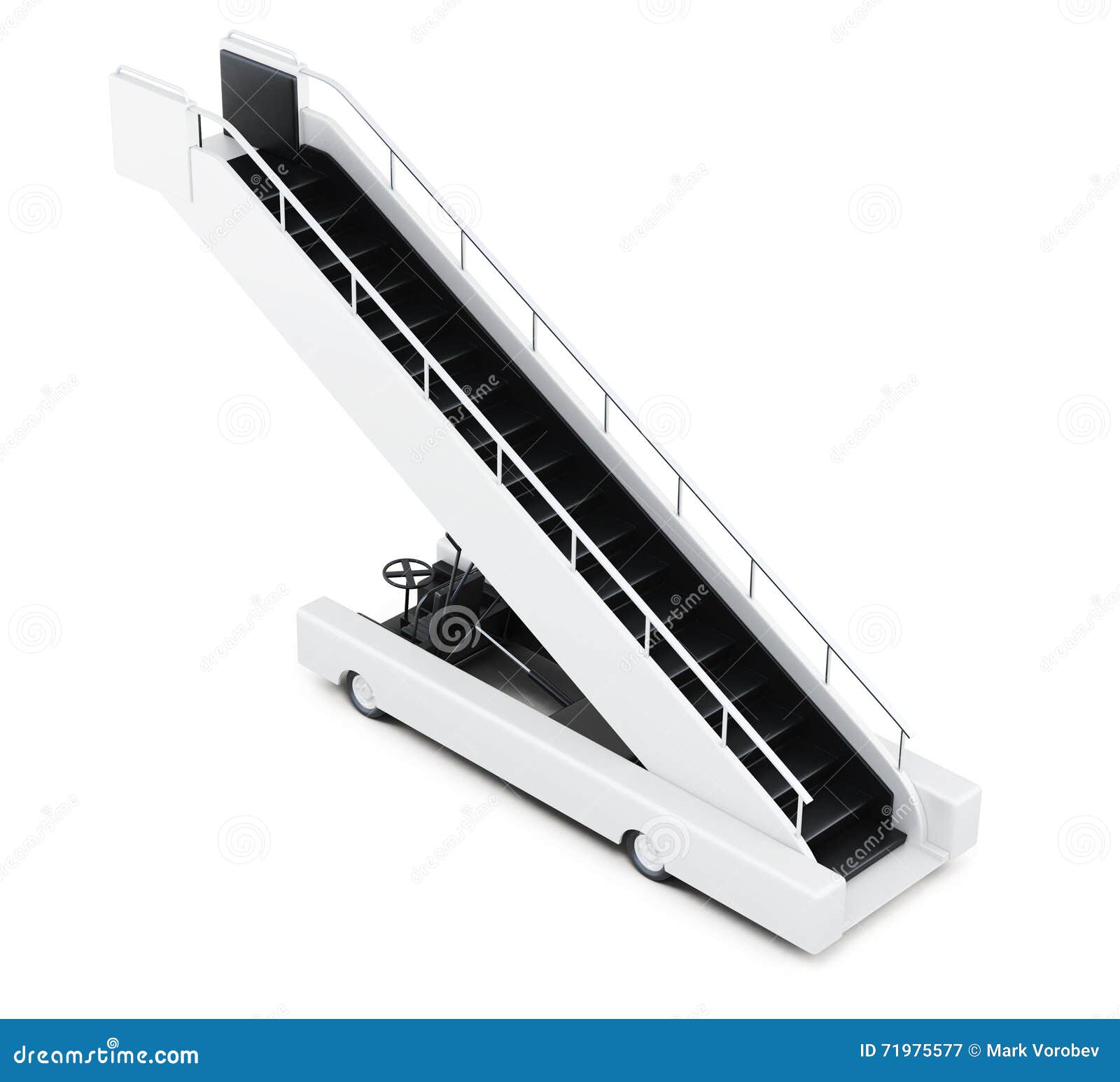 Movable Ramp On White Background. 3d Rendering Stock Photography ...