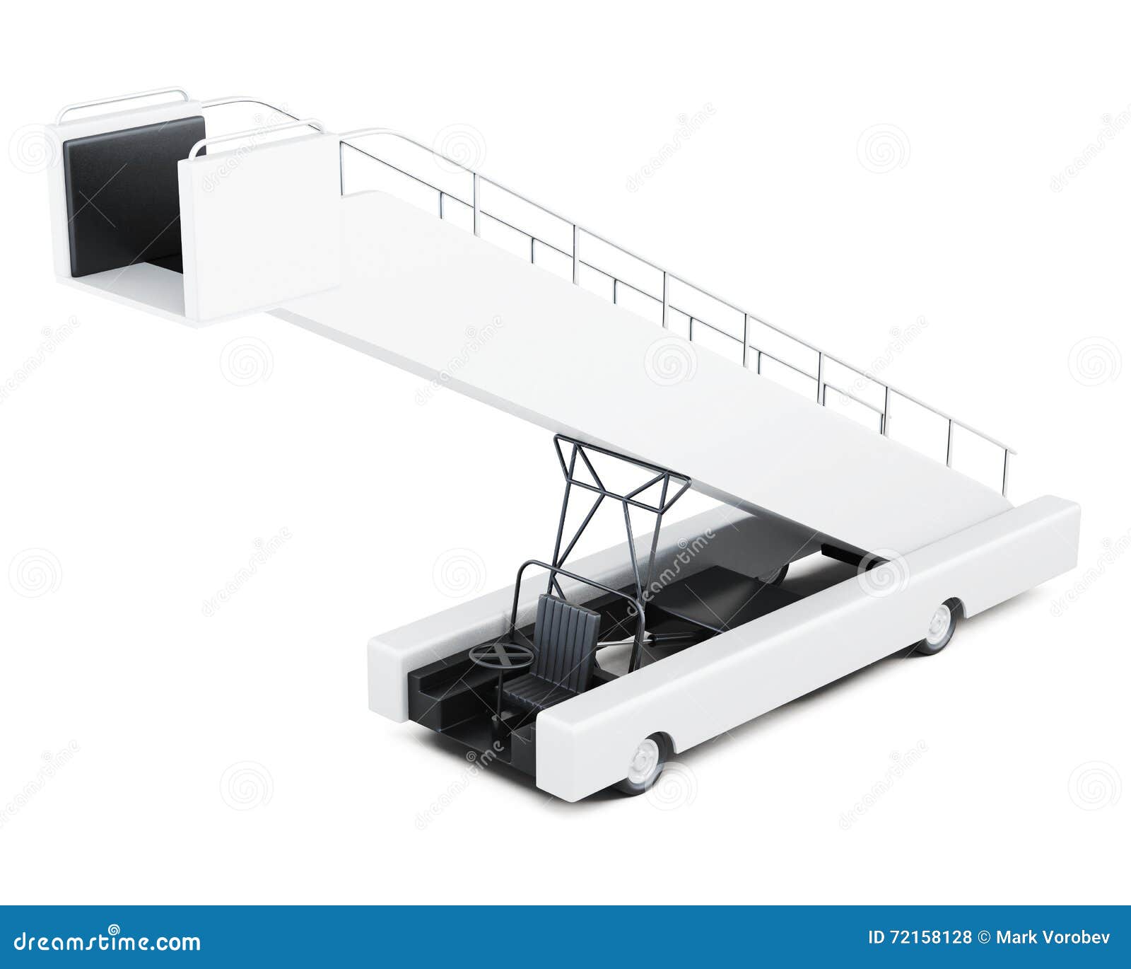Movable Ramp Isolated On A White Background. 3d Illustration ...