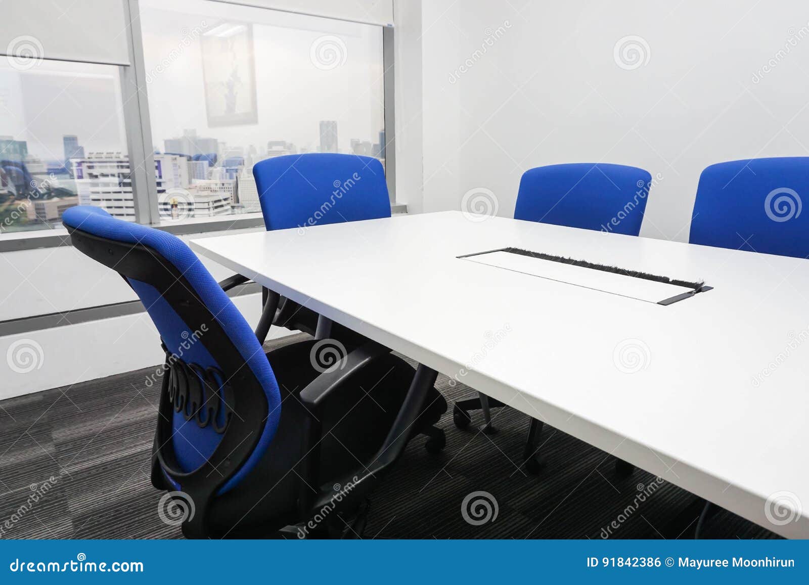 Boardroom Setting Up Ready for Business Meeting Stock Photo - Image of ...