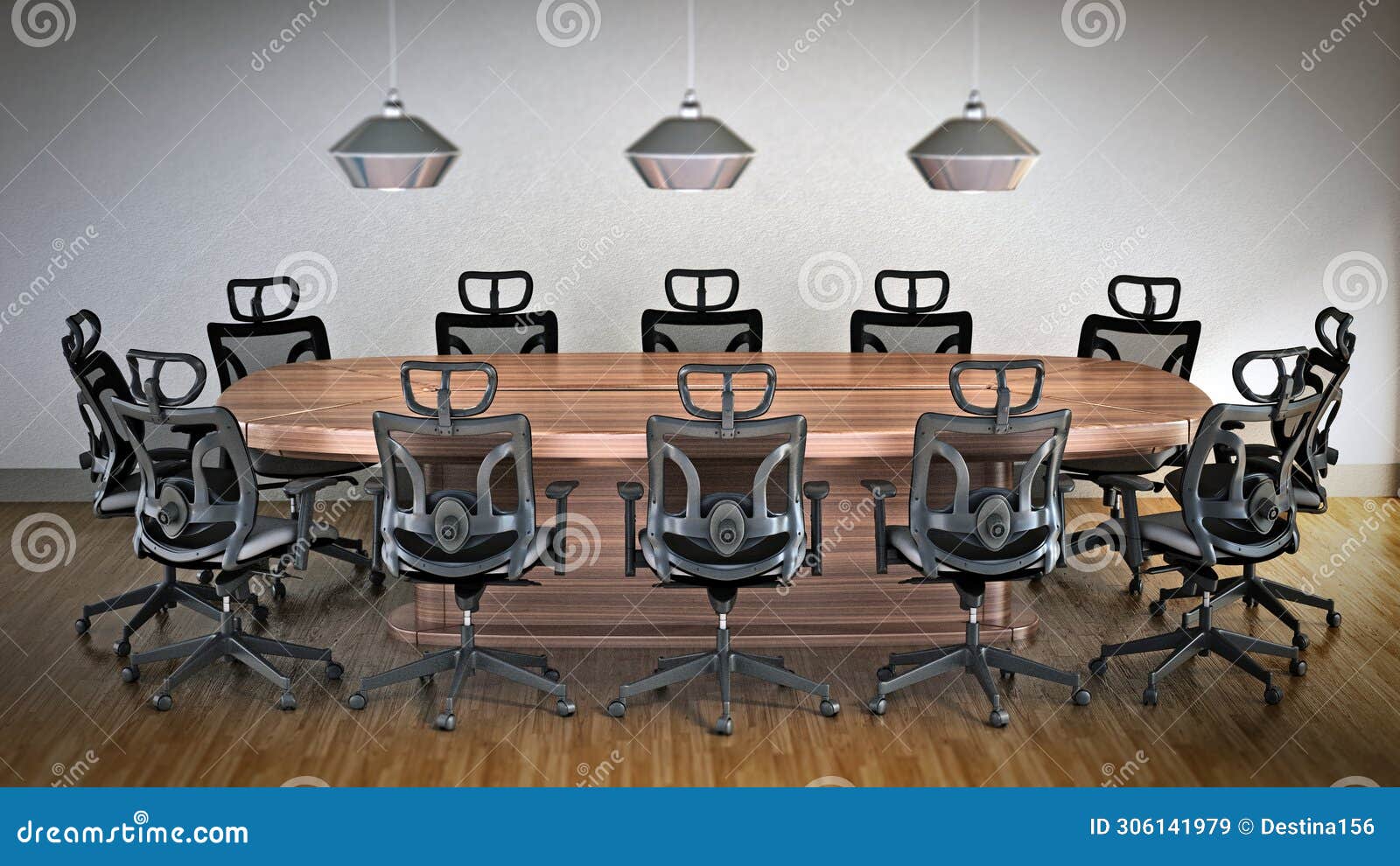 Boardroom With Table And Chairs Stock Photography | CartoonDealer.com ...