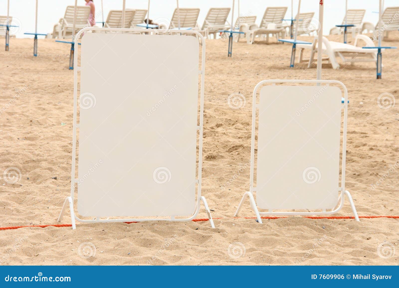 Boards on the beach stock photo. Image of signboard, sign - 7609906