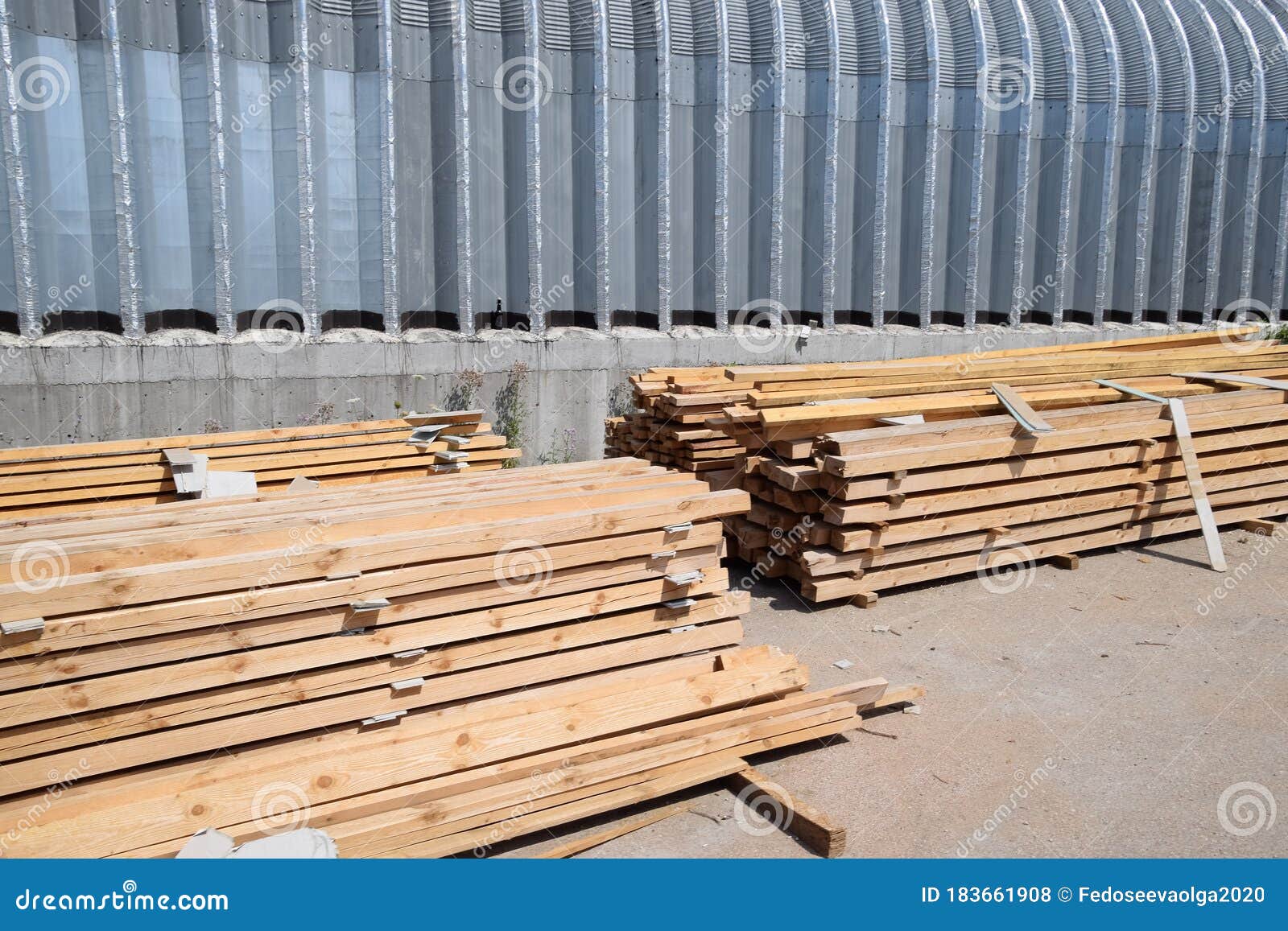 Boards are Built To Be Stored at the Construction Site. Boards for ...