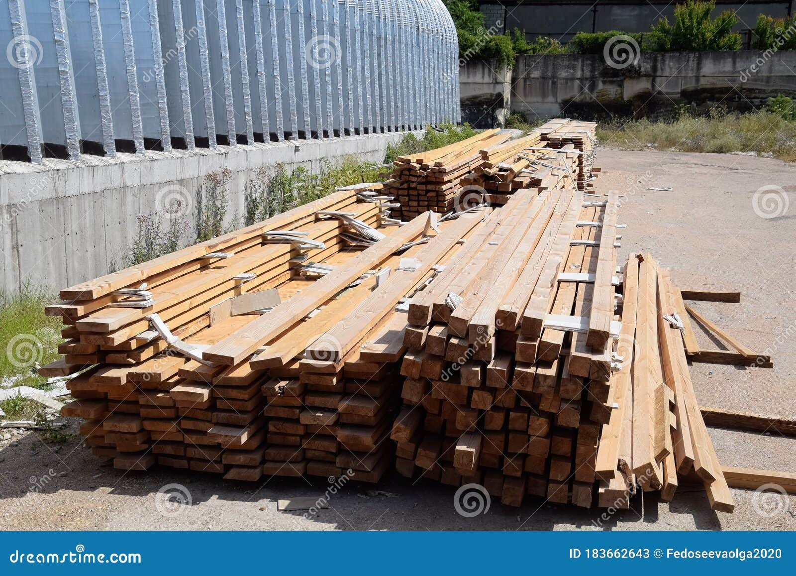 Boards are Built To Be Stored at the Construction Site. Boards for ...