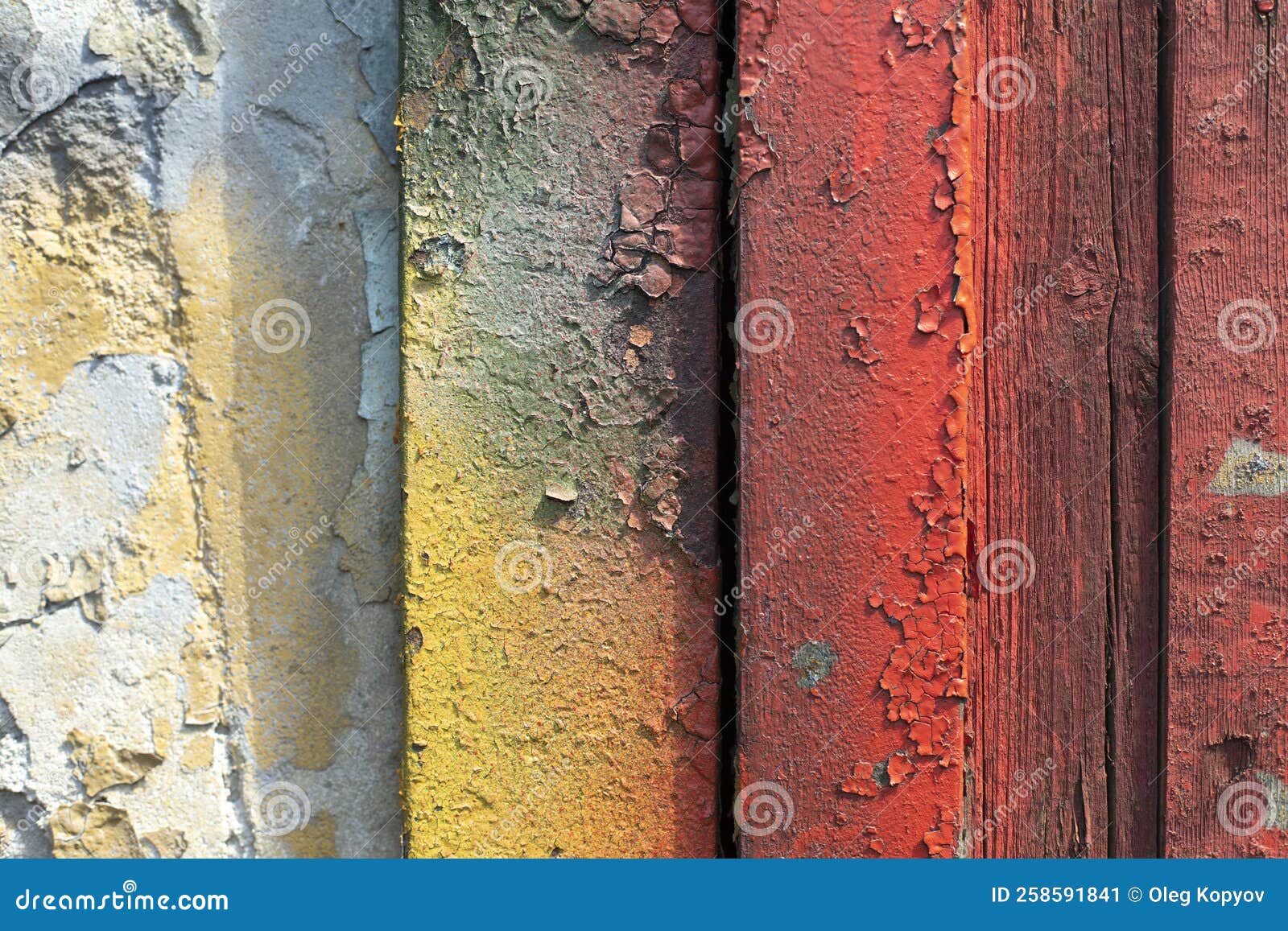Boards in paint. Old wall stock image. Image of texture - 258591841