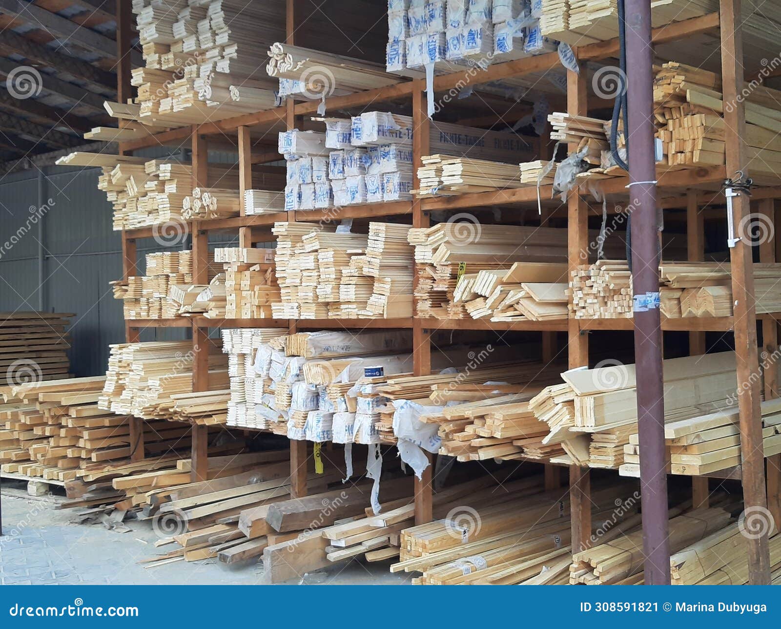 Boards Ready for Sale. Stacked Boards in the Store on the Equipped Site ...