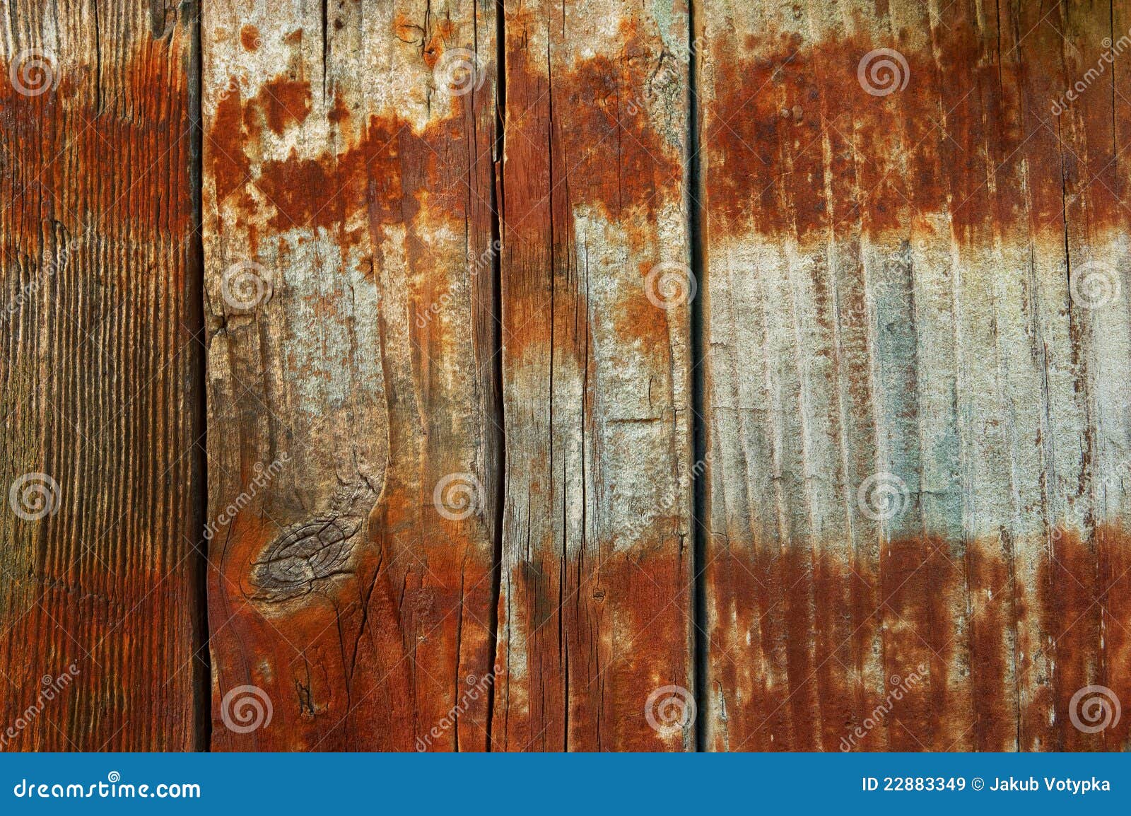 Boards with Rust from the Barrel Background Stock Image - Image of plan ...