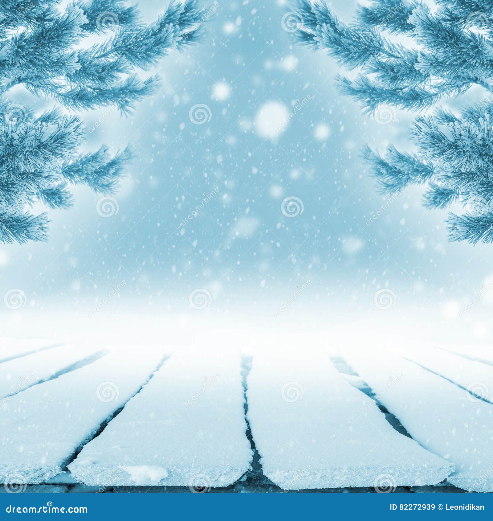 Boards in the snow stock image. Image of branch, frost - 82272939