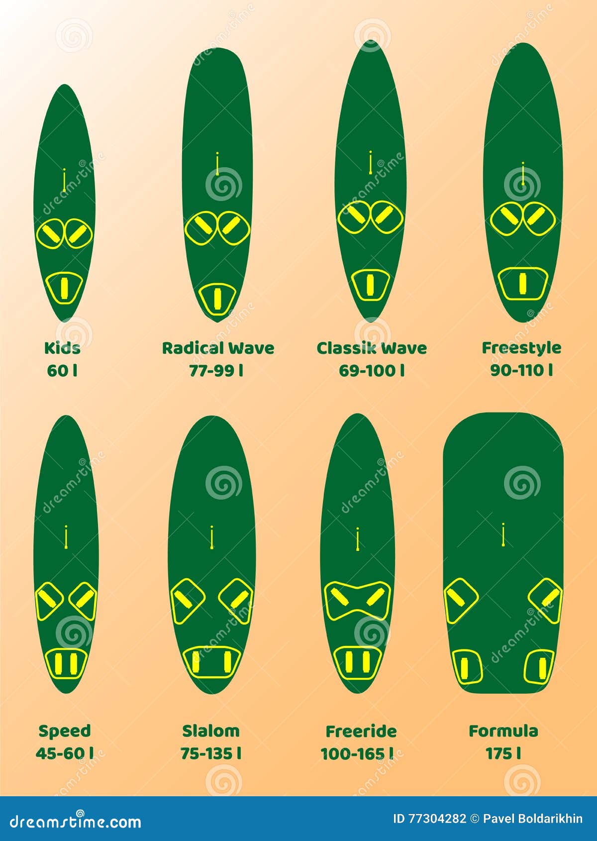 Windsurfing Boards And Sails Set Cartoon Vector | CartoonDealer.com ...