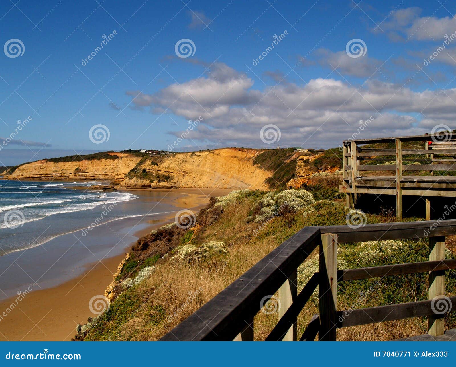Boardwalk on Bells Beach stock image. Image of ocean, bells - 7040771