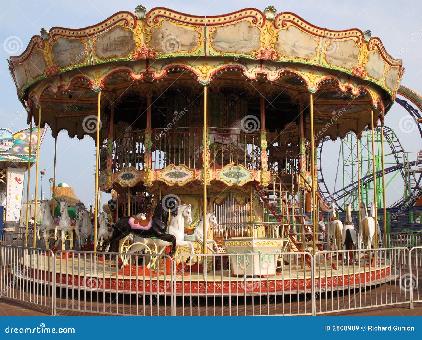 Boardwalk Carousel stock image. Image of merry, park, summer - 2808909