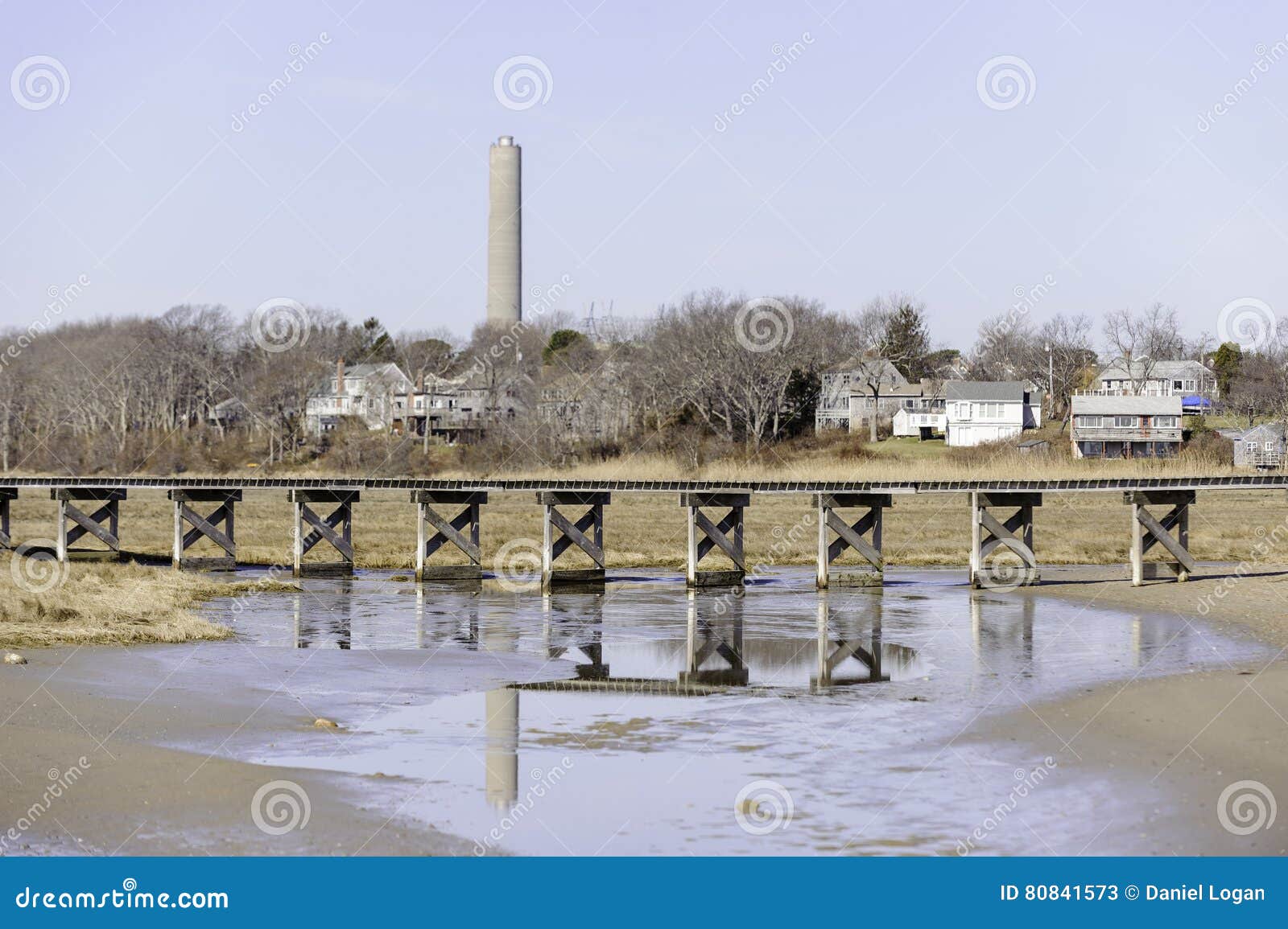 Boardwalk Marsh Sandwich Town Beach Stock Image - Image of barnstable ...