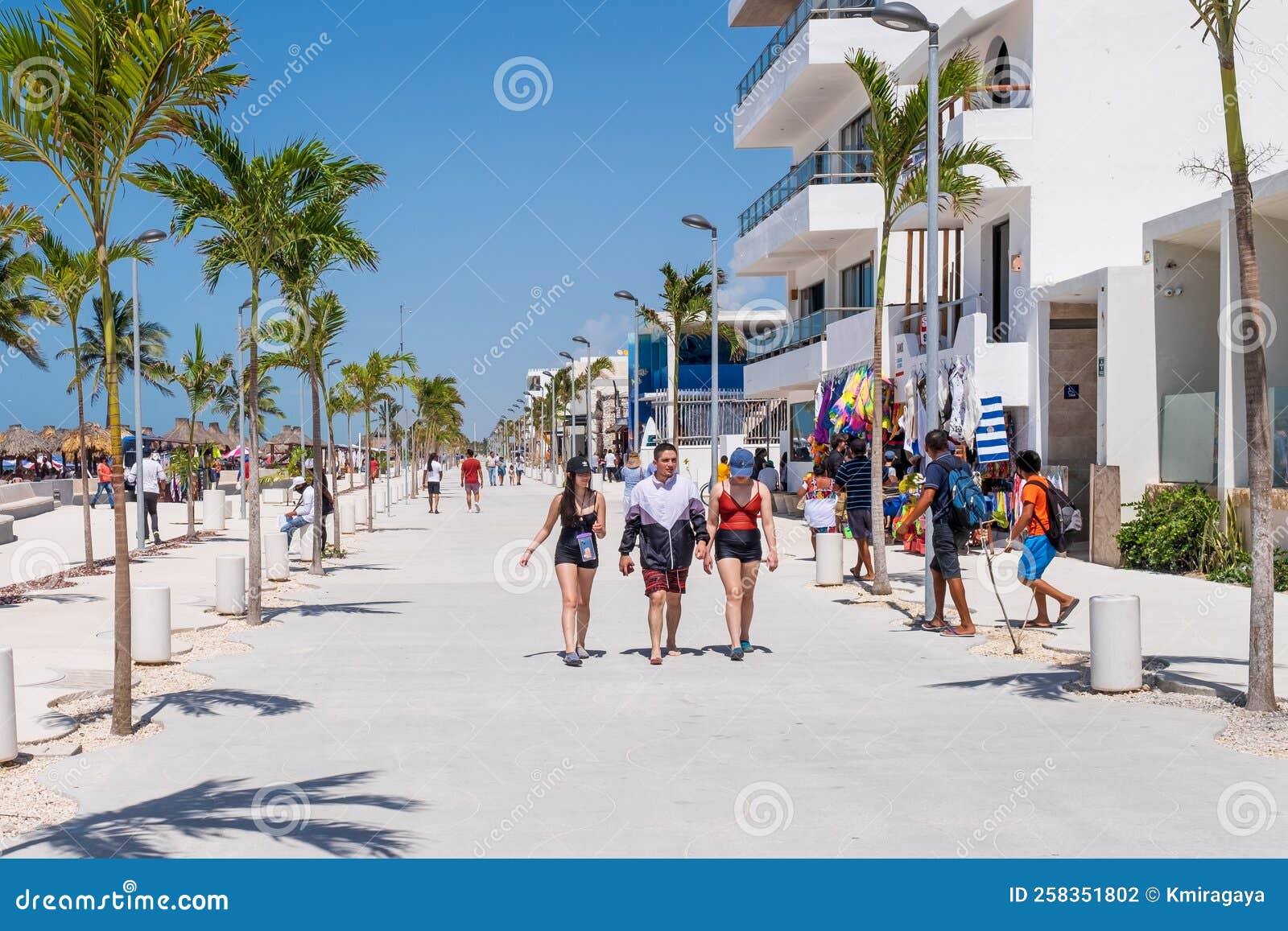 Boardwalk Next To the Beach at Progreso, a Popular Beach Town Near ...