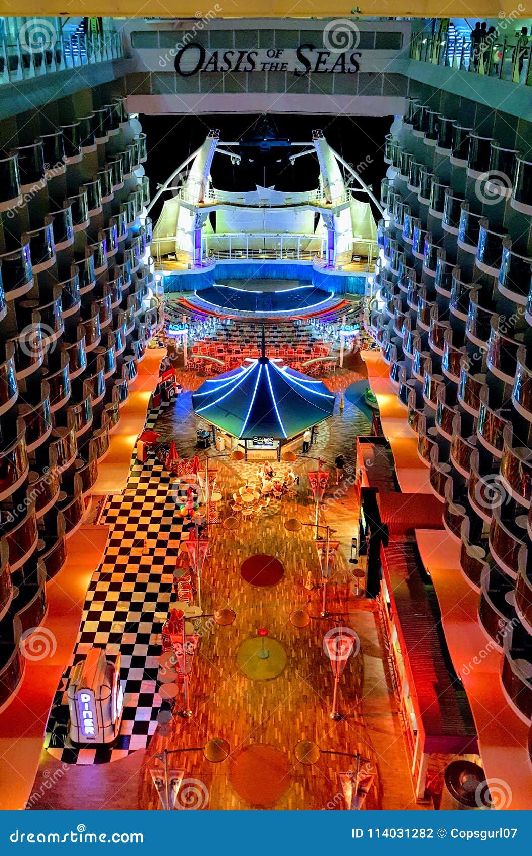 Boardwalk on Oasis of the Seas Editorial Photography - Image of seas ...