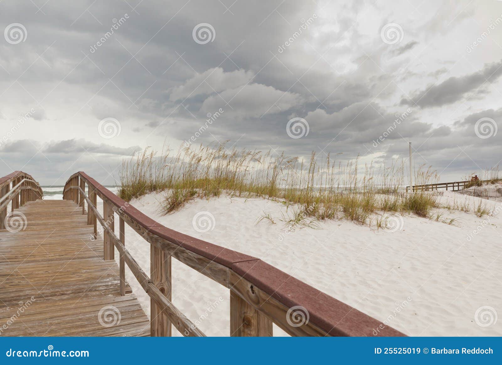 Boardwalk Path at the Beach at Sunset Stock Image - Image of gulf ...
