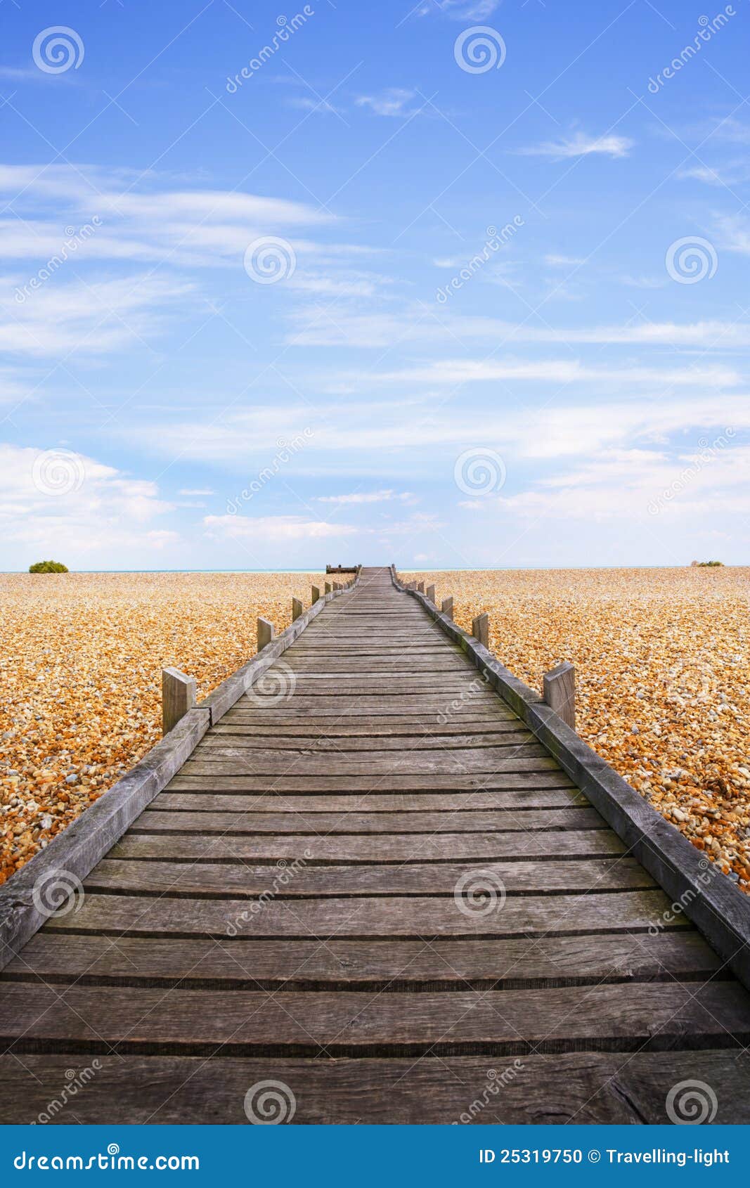 Boardwalk Pebble Beach Romney Marsh Stock Photo - Image of kent, pebble ...
