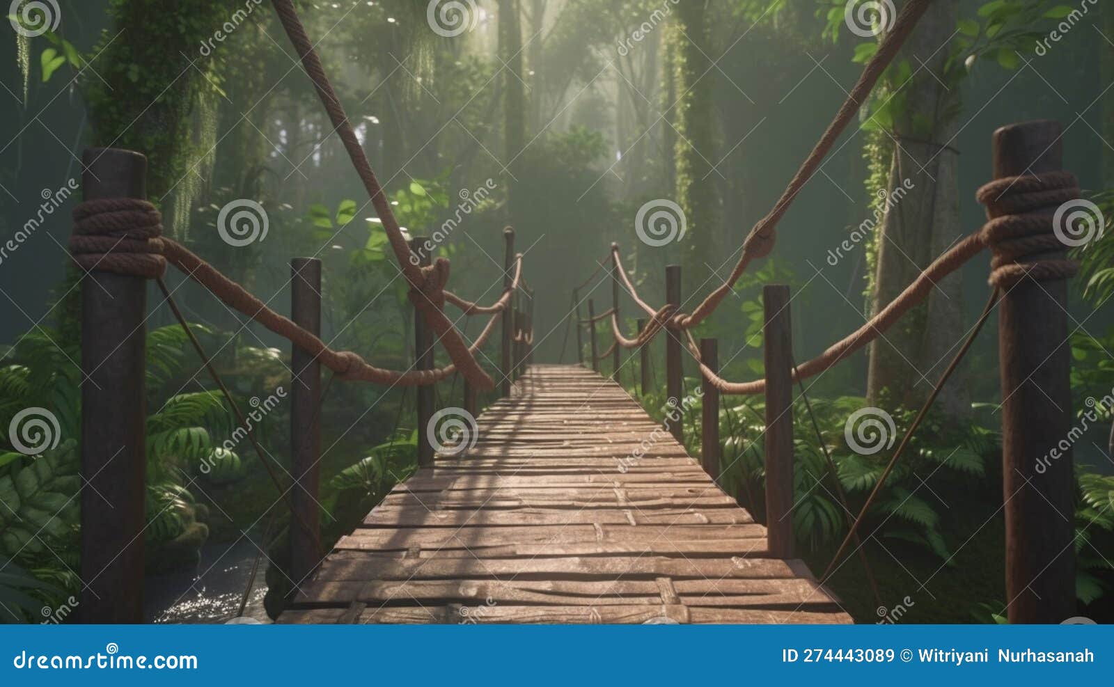Boardwalk through the Rainforest into Shiny Nature Mangrove Forest ...