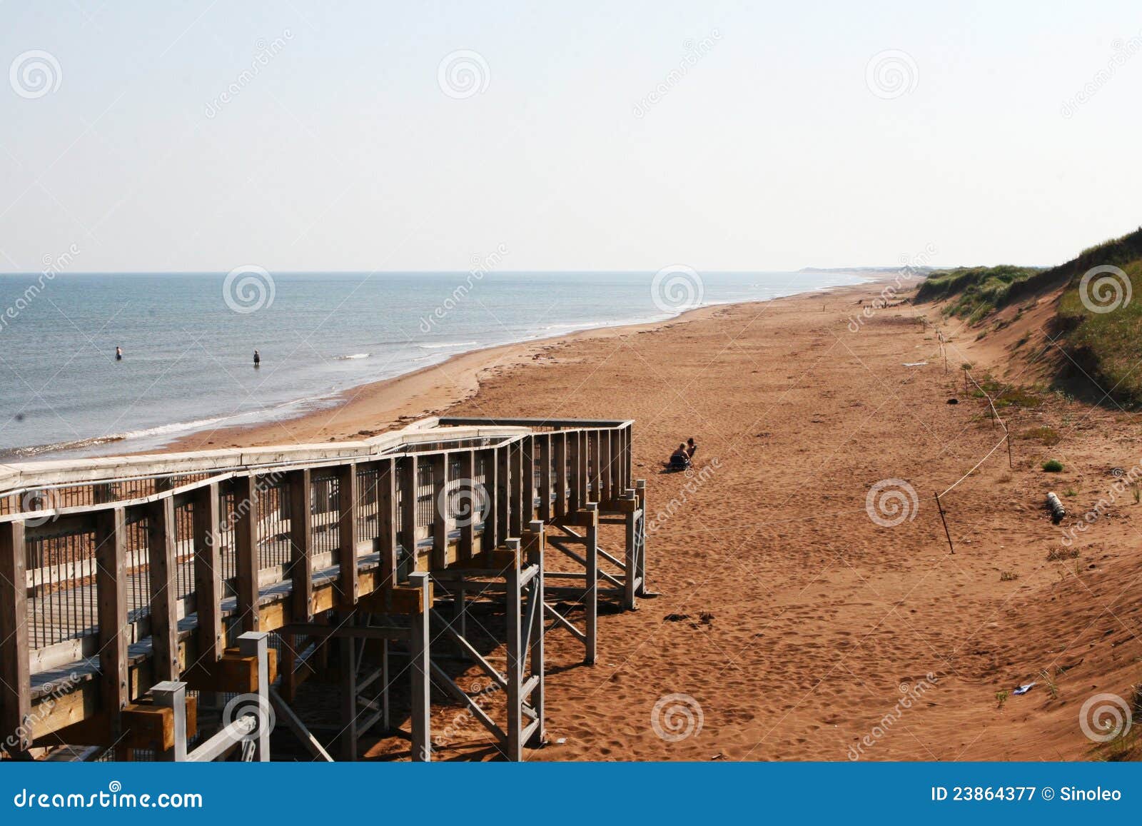 Boardwalk on the Red Sands- Beach,Canada Stock Image - Image of meadow ...