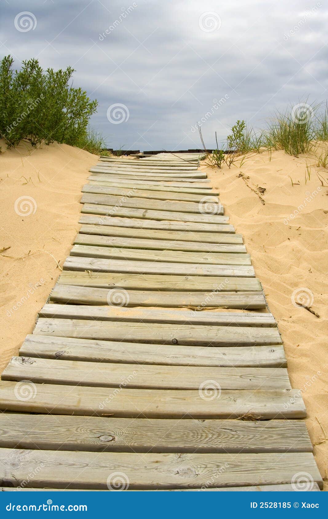 Boardwalk in the sand stock image. Image of deck, path - 2528185