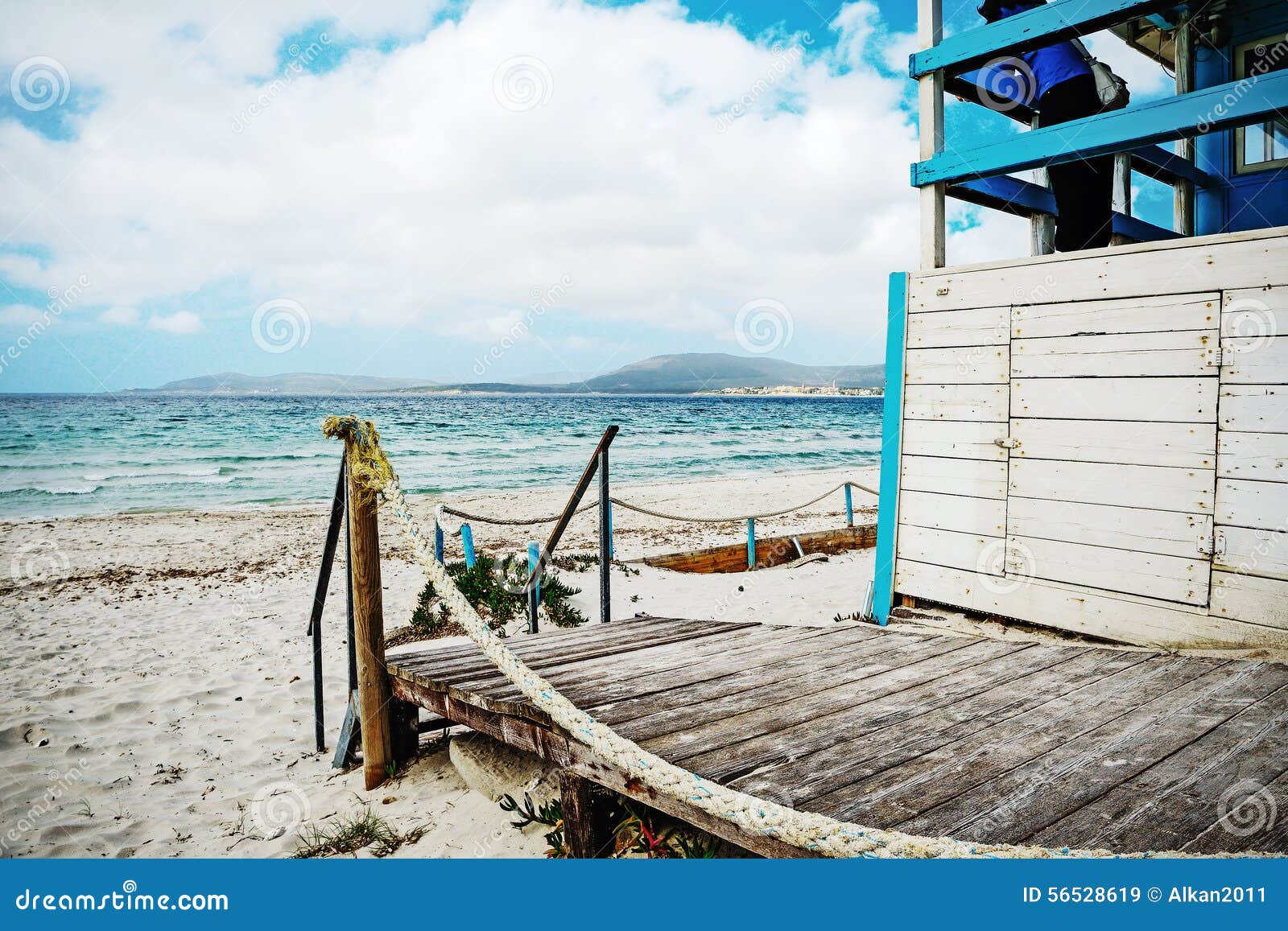 Boardwalk by the Sea in Vintage Tone Stock Image - Image of ...