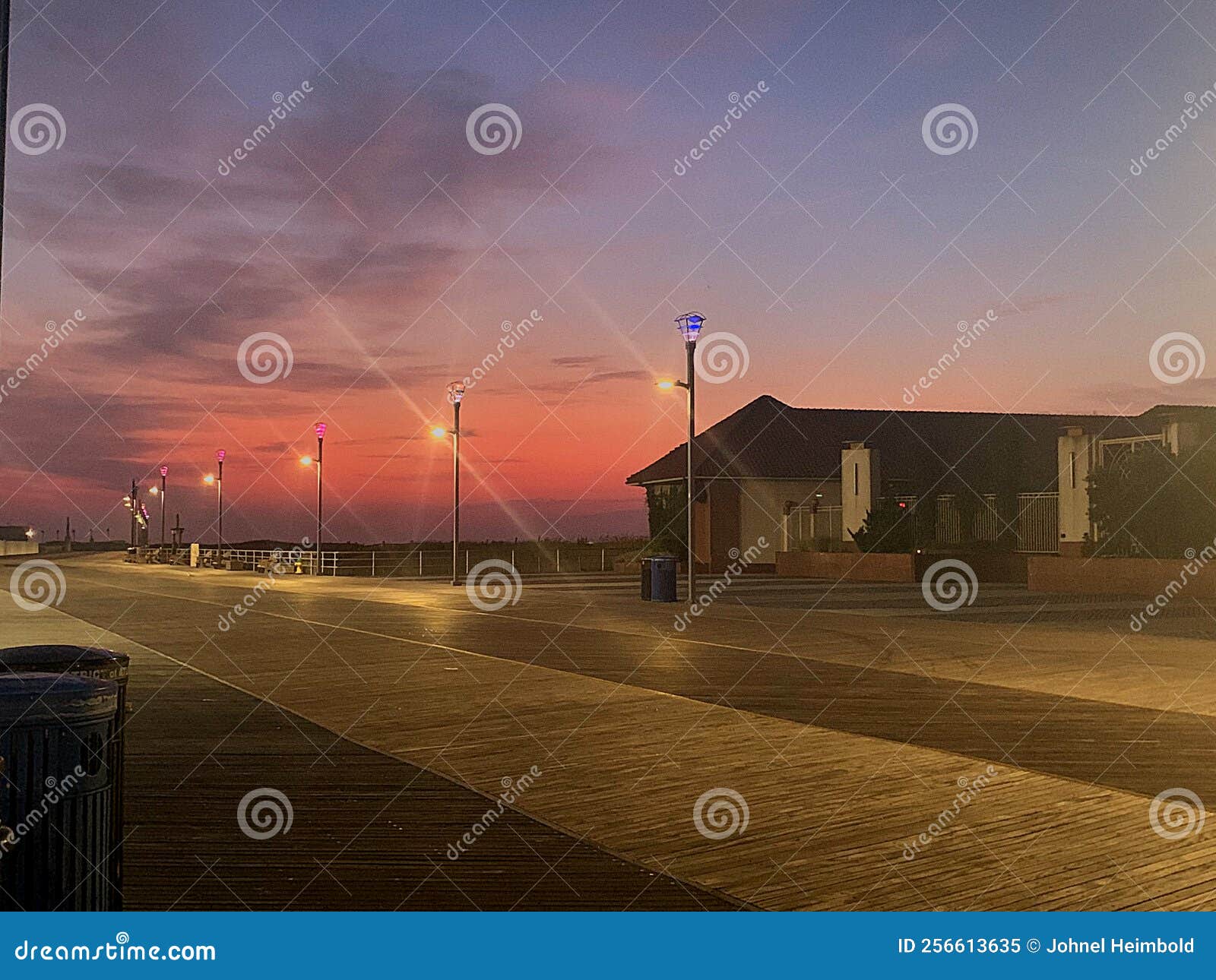 Boardwalk Sunrise stock image. Image of earlymorning - 256613635