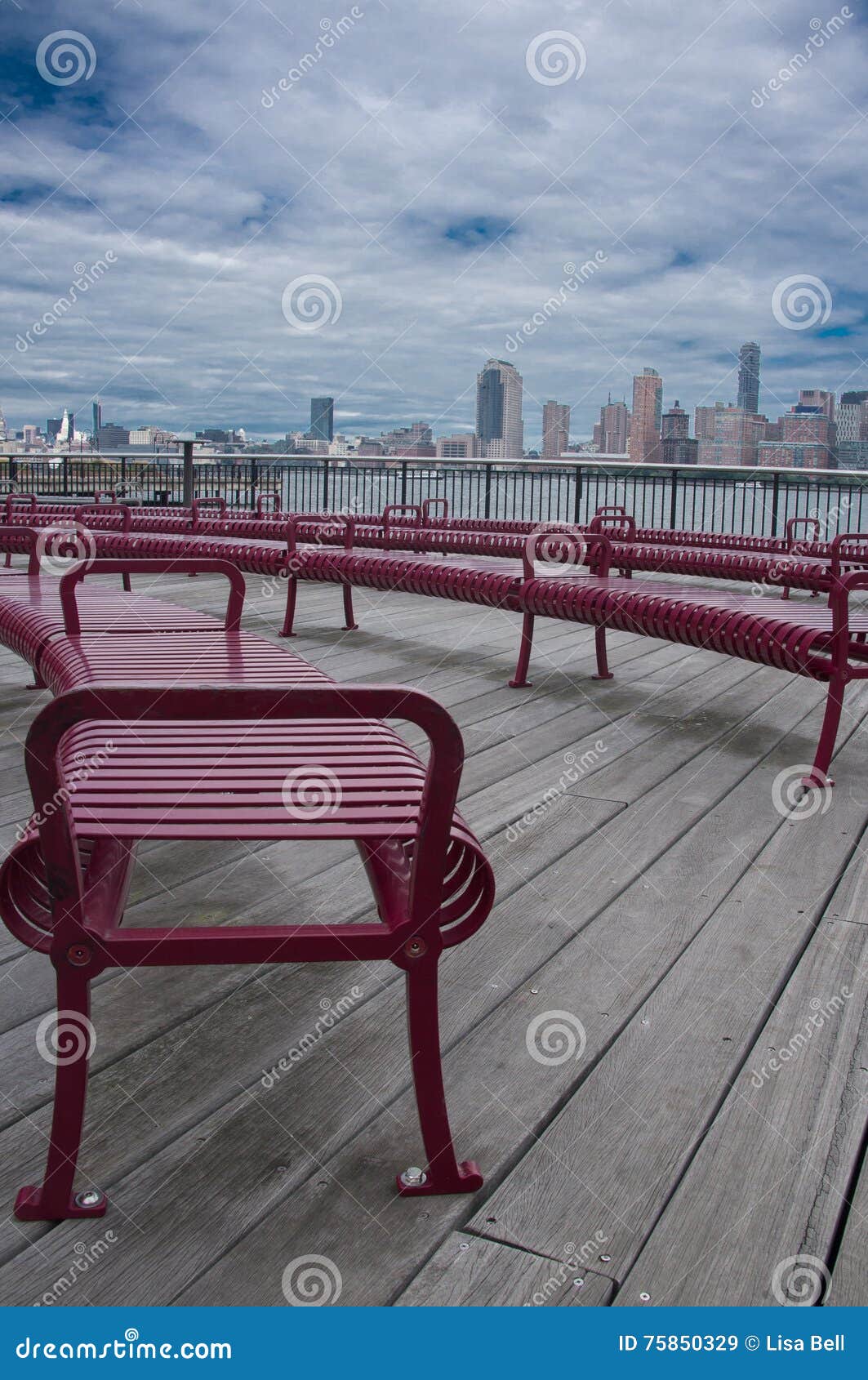 Boardwalk, Bench, And Sign At The Beach Royalty-Free Stock Photo ...