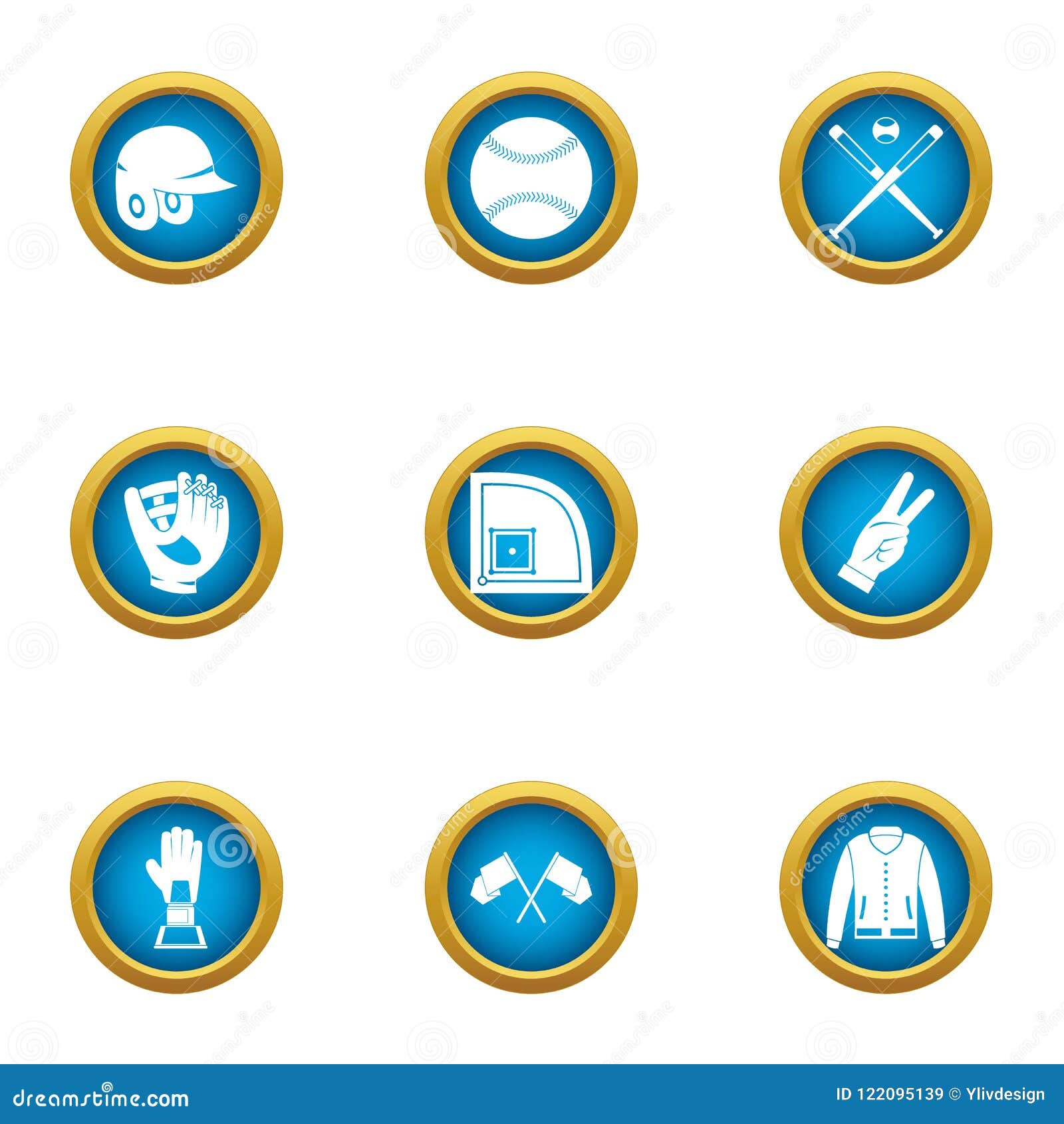 Boast Icons Set, Flat Style Stock Vector - Illustration of frolicsome ...